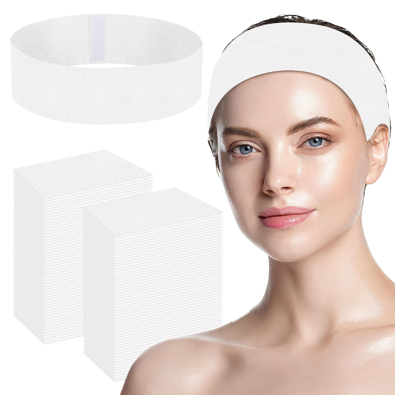 Amazon.com : Disposable Headbands for Spa, 200 Pcs Non-woven Fabric Spa ...