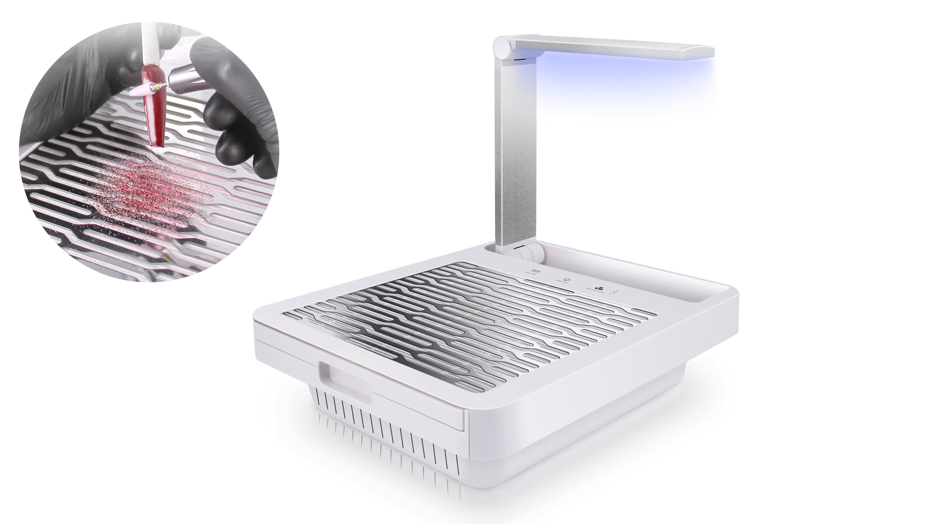 Watch Nail Dust Collector with Nail Lamp and Desk Lamp, NDC6 on Amazon Live