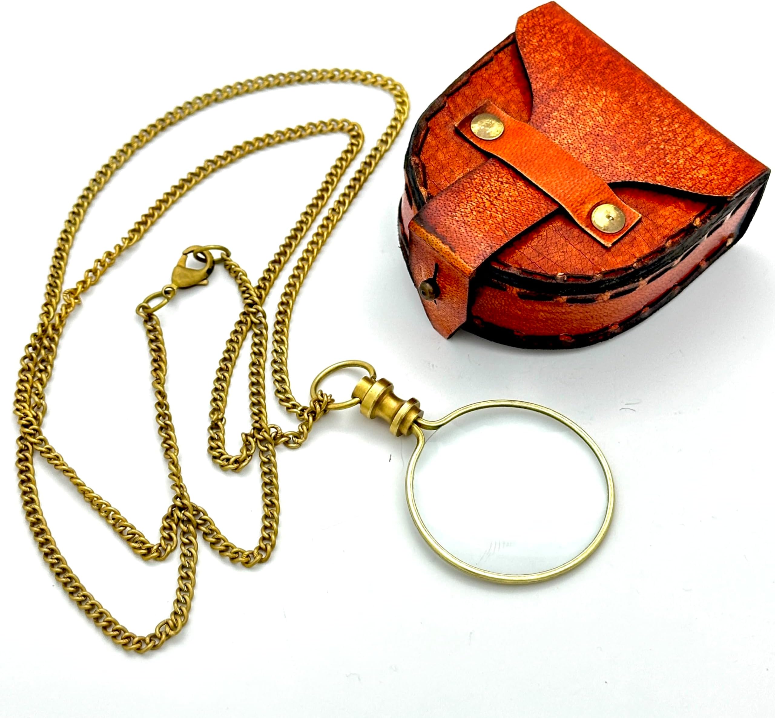 Amazon.com: Magnifying Glass with Leather Box - Pocket Magnifying Glass ...