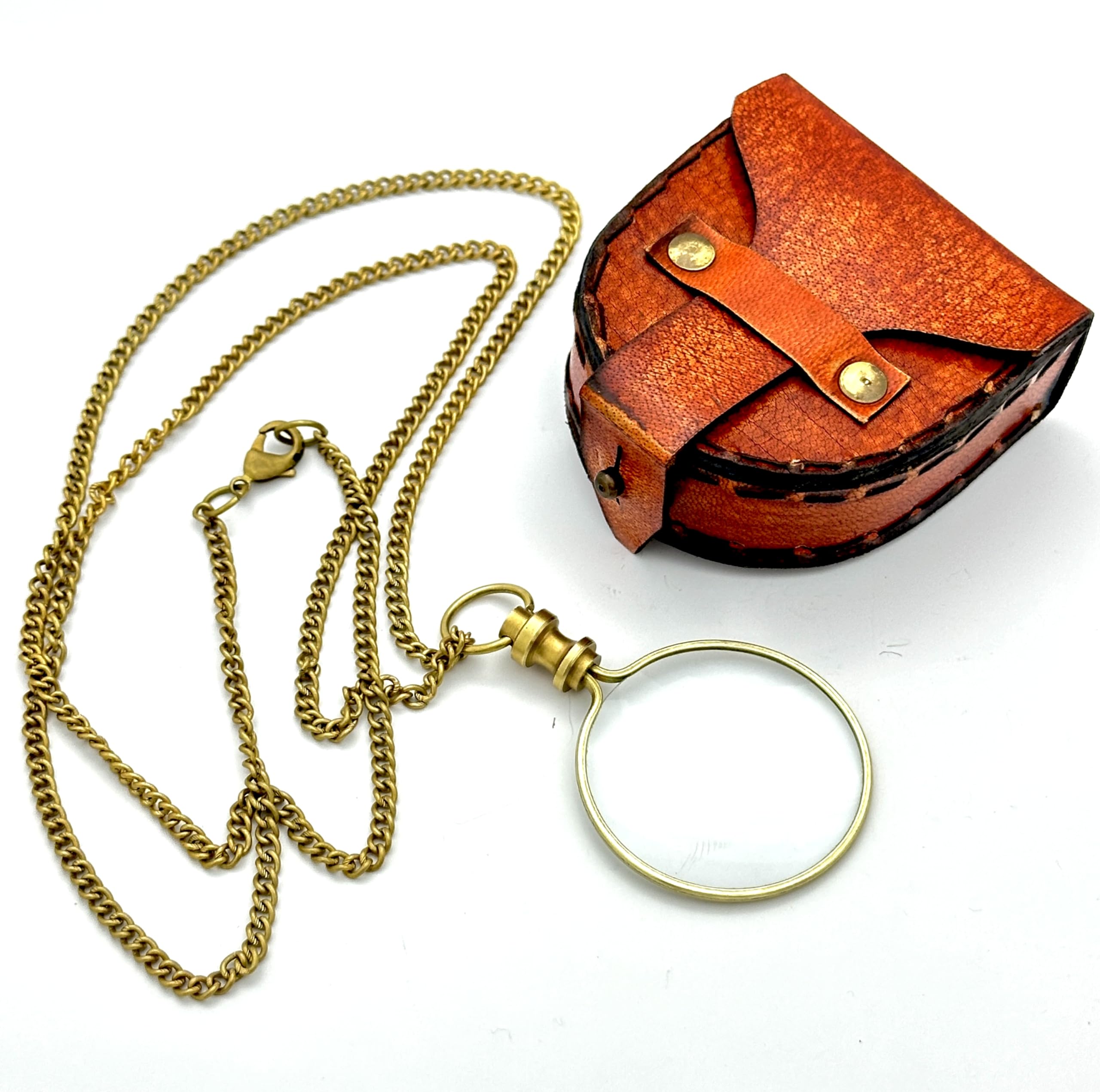 Amazon.com: Magnifying Glass with Leather Box - Pocket Magnifying Glass ...