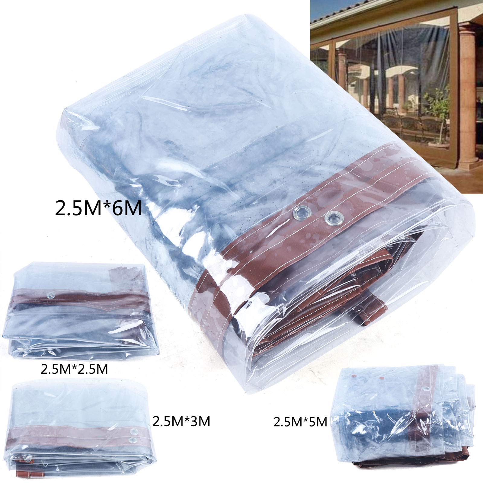 Snapklik.com : Waterproof Clear Awning,Commercial Grade Vinyl Clear ...