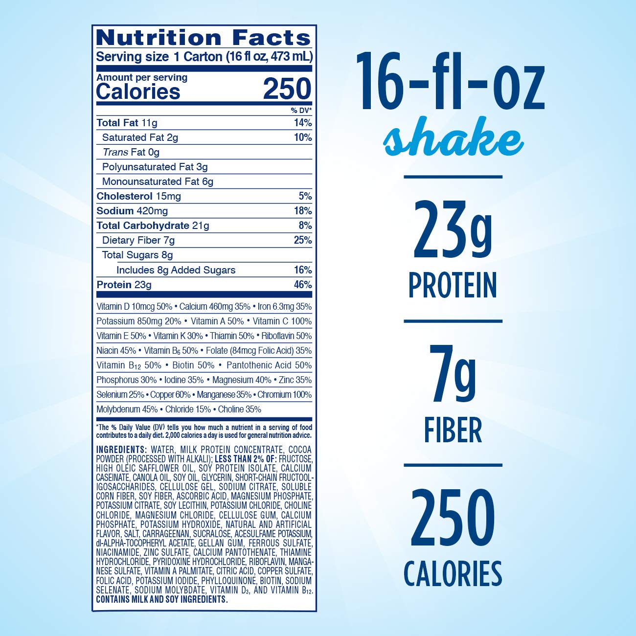 Glucerna Hunger Smart Meal Size Shake, Diabetic Meal Replacement, Blood ...