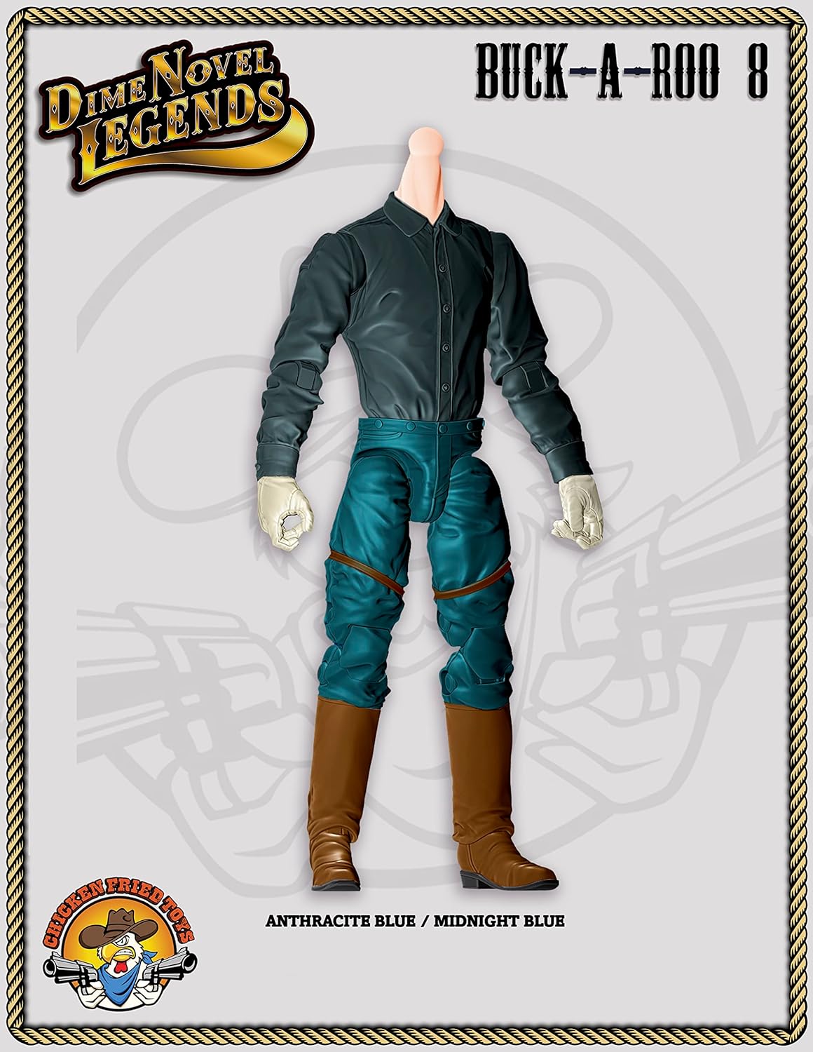 Amazon.com: Dime Novel Legends 1/18 Scale (4" Tall) Buck-A-Roo Blank ...