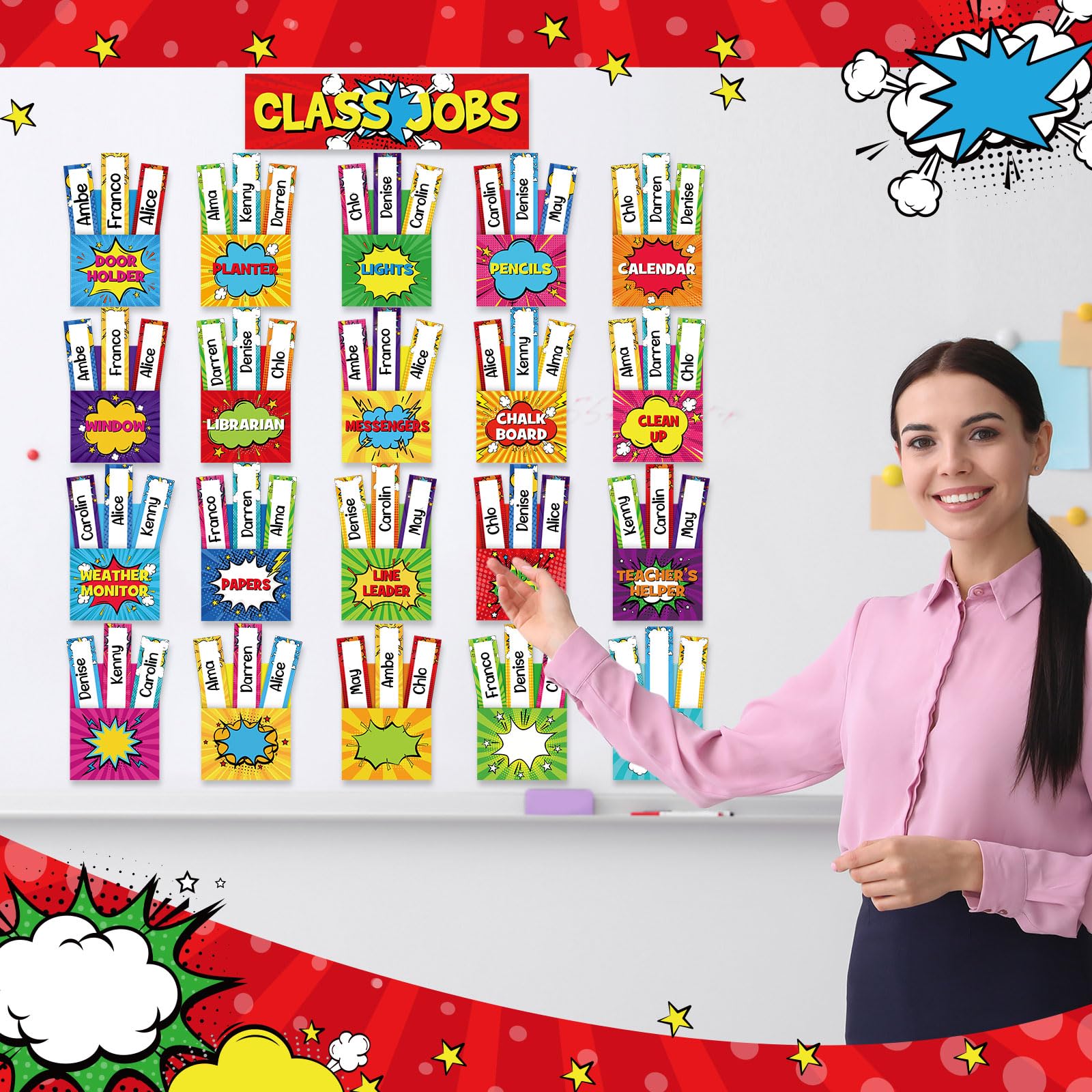 Snapklik.com : Pasimy 81 Pcs Hero Comic Class Jobs Chart Hero Class ...