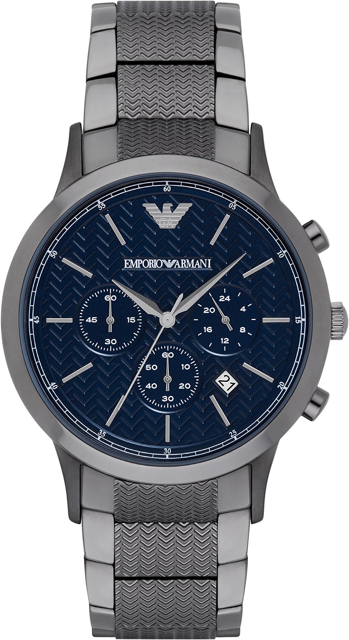 Emporio Armani Watch for Men, Quartz Chronograph Movement, 46 mm Black ...