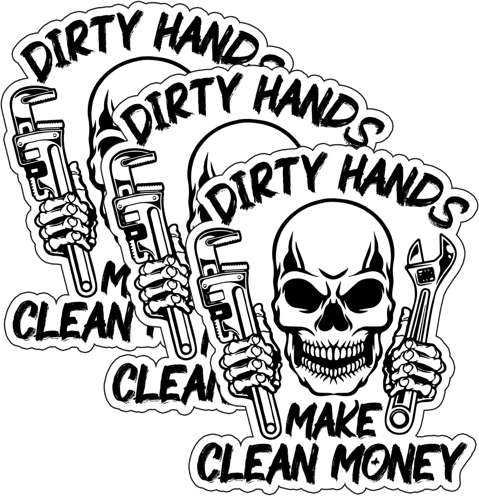 Amazon.com: (3PCs) Dirty Hands Make Clean Money Blue Collar Hard Hat ...