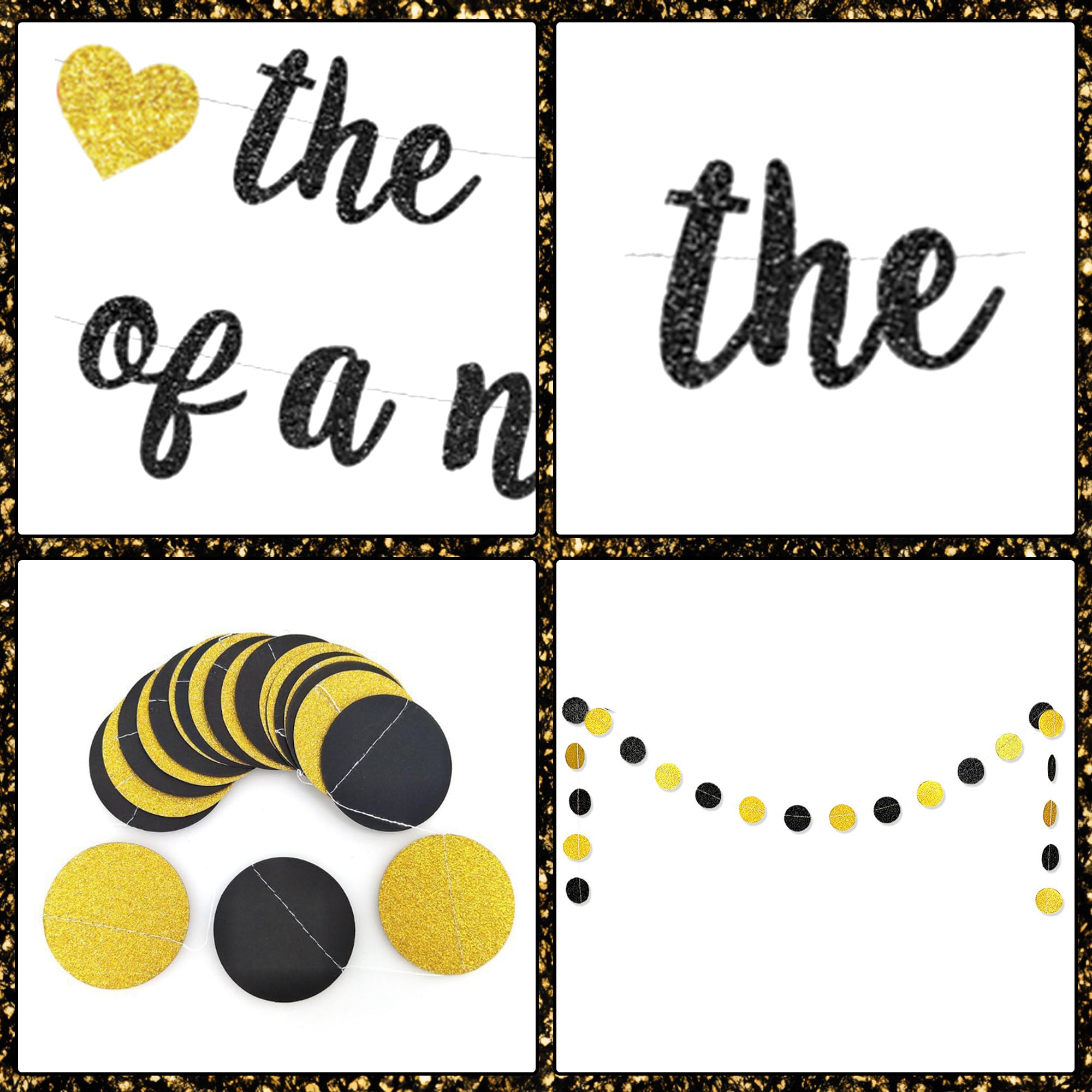 The Beginning of a New Chapter Banner – Black and Gold Garland Banners ...