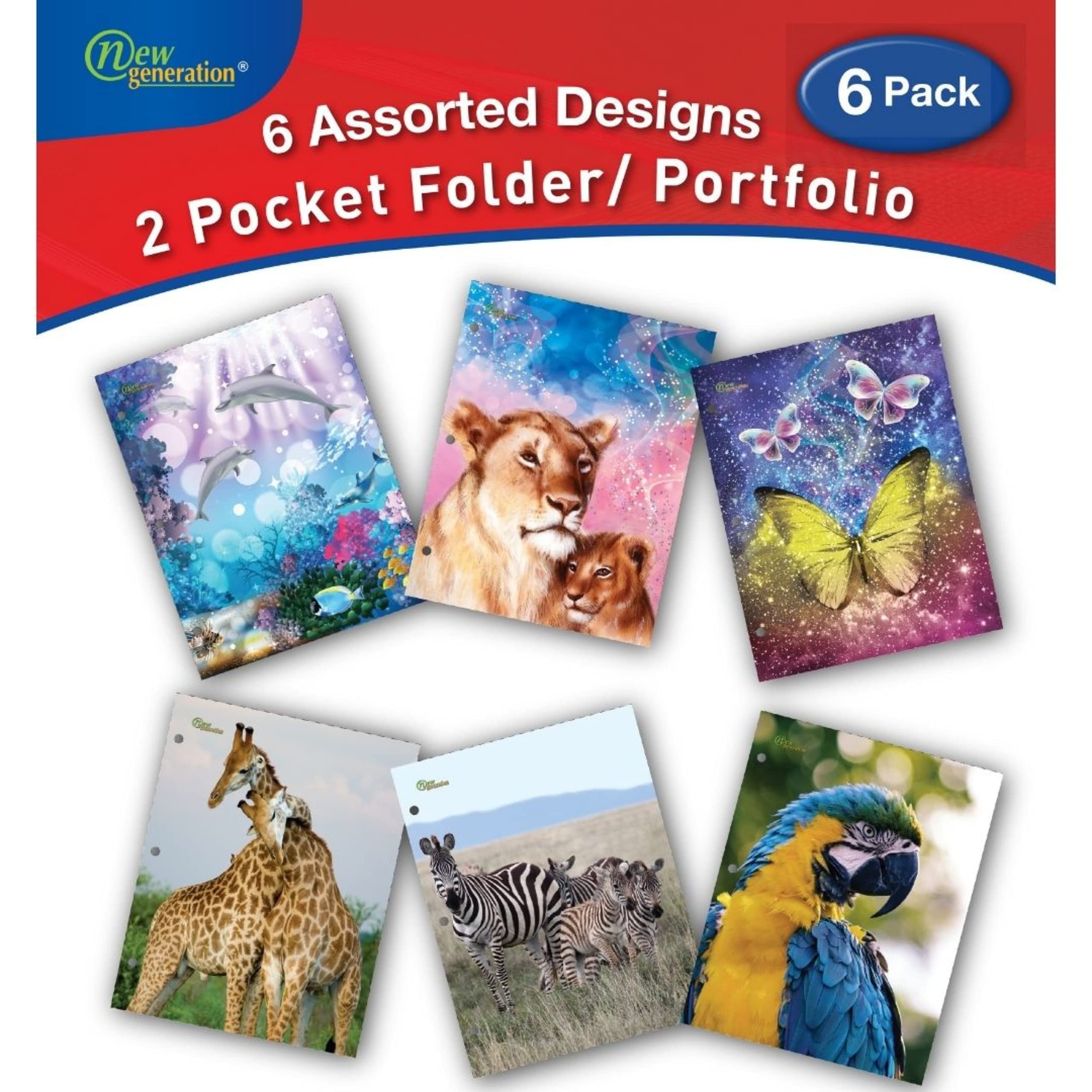 Snapklik.com : New Generation - Wild Life Animals - 2 Pocket Folders ...
