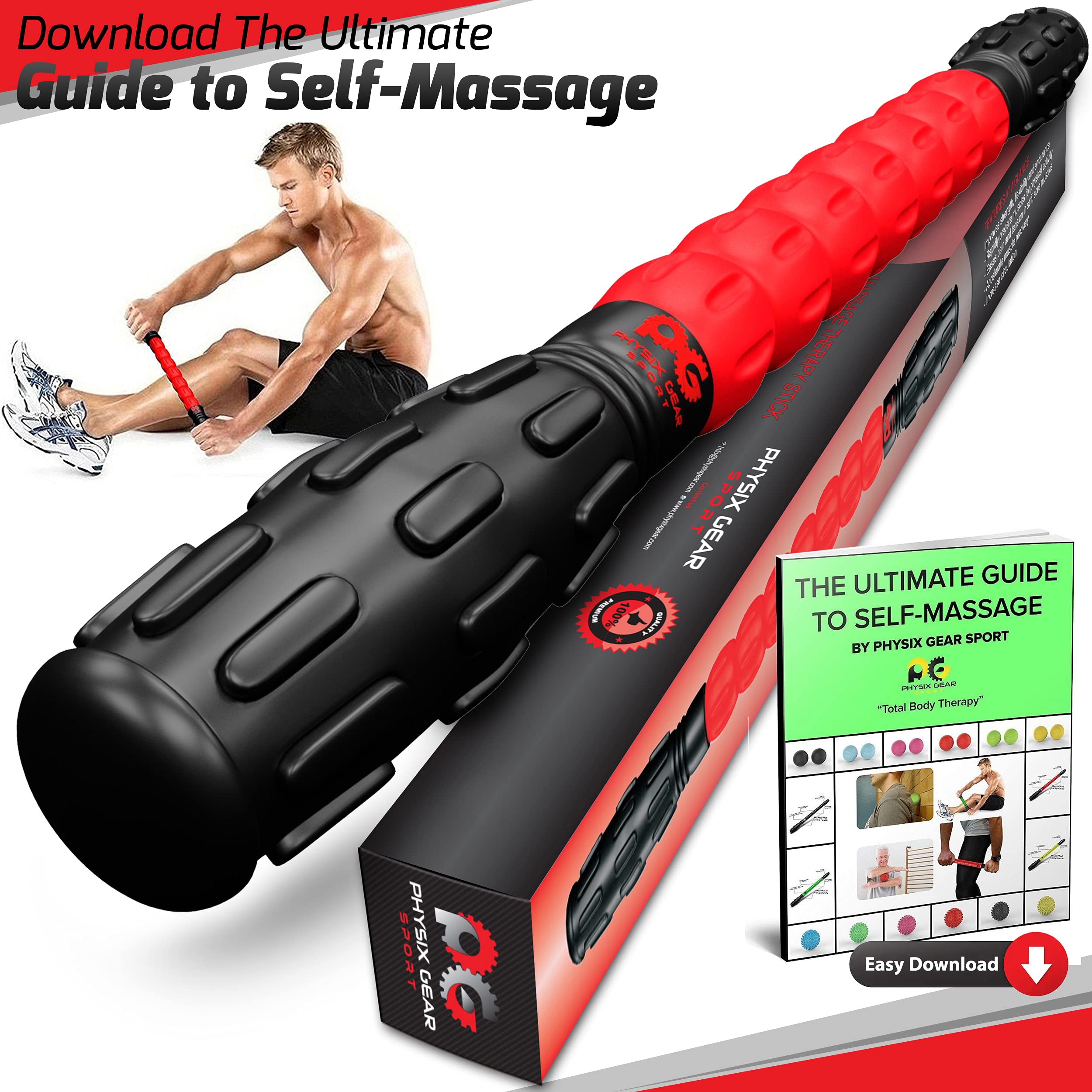 Snapklik.com : Massage Roller Stick Pro - Best Body Roller For Muscles ...