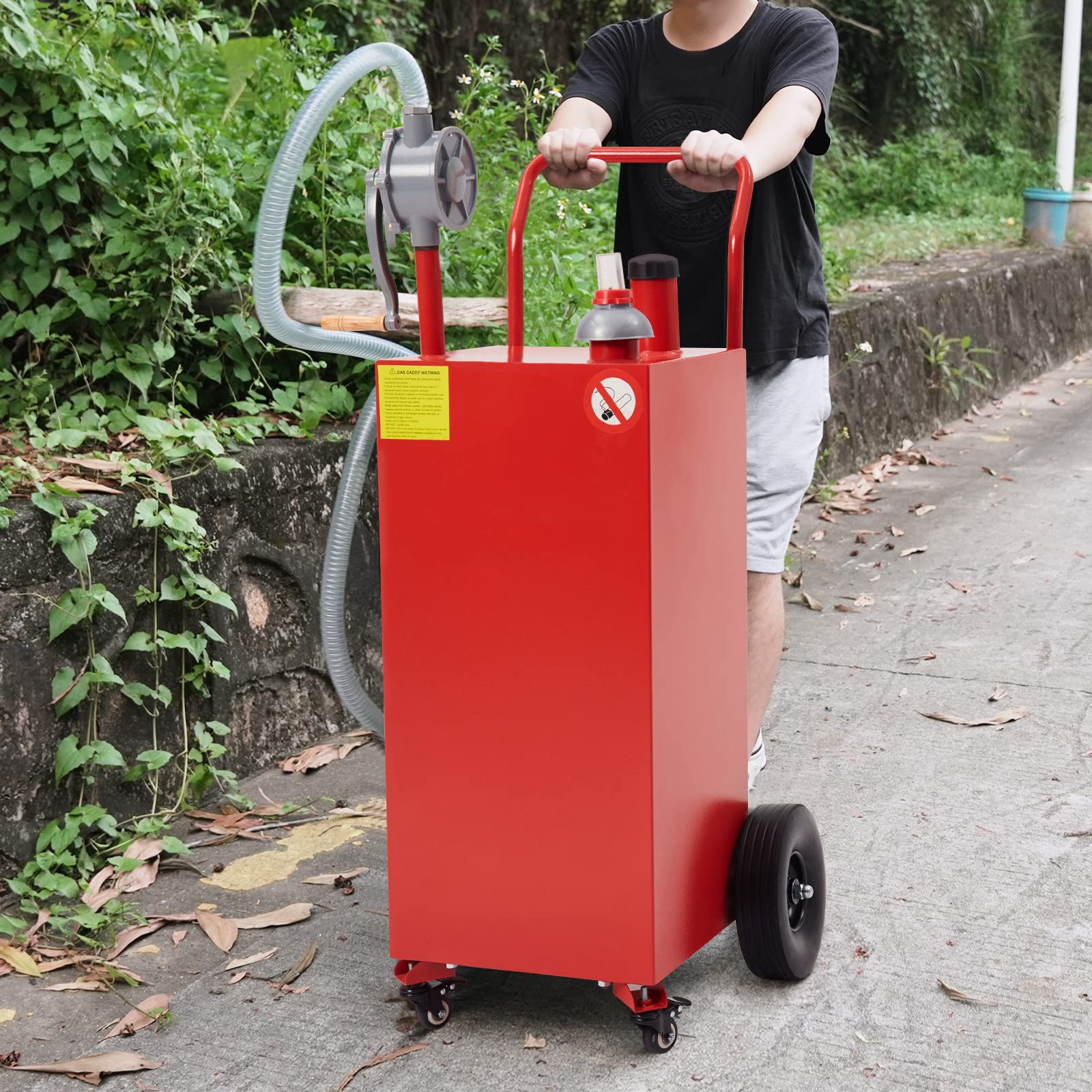 30 Gallon Gas Caddy, Fuel Transfer Tank Gasoline Diesel Can Reversible ...