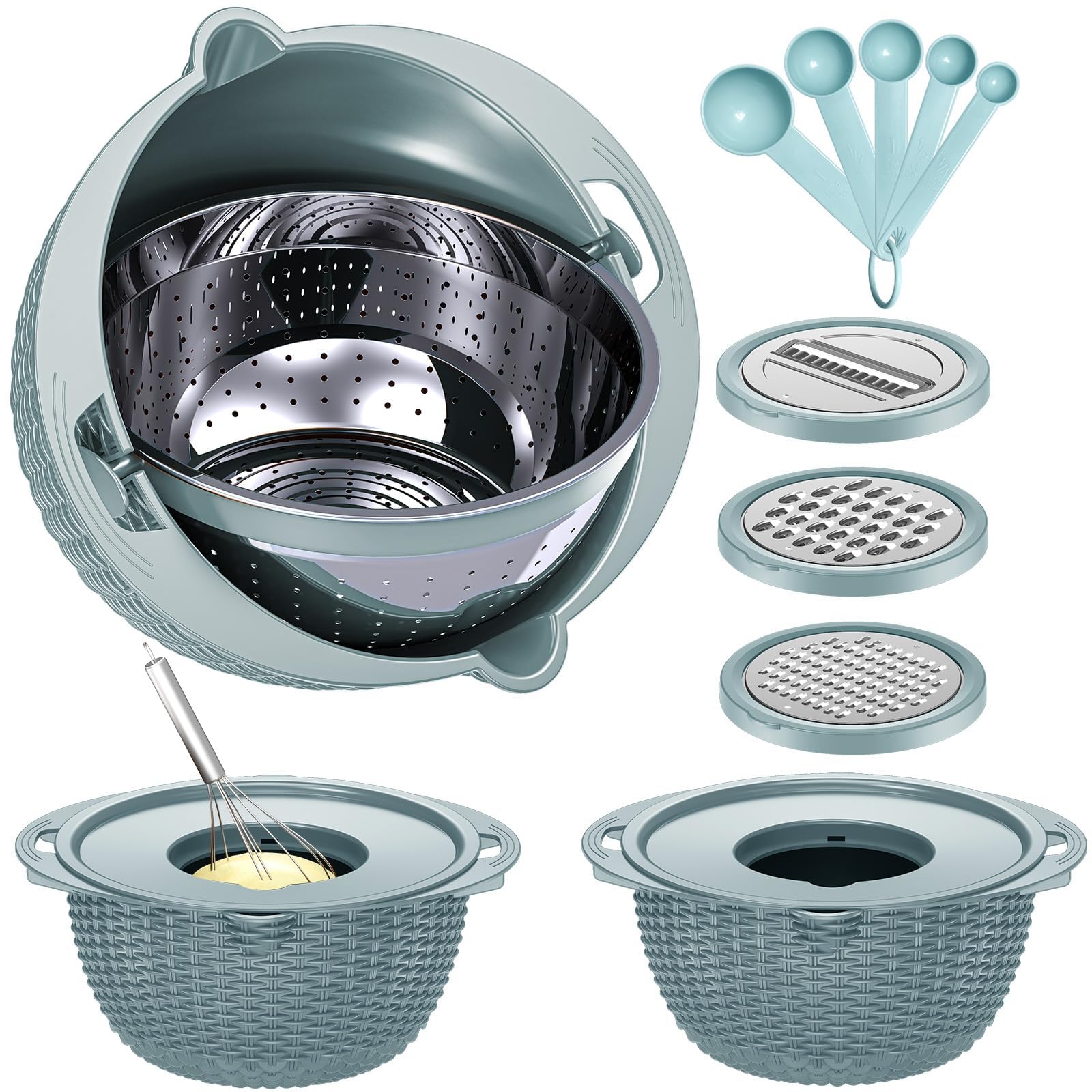 Amazon.com: 4-1 Strainer Bowl with Lid Set - Strainers and Colanders ...