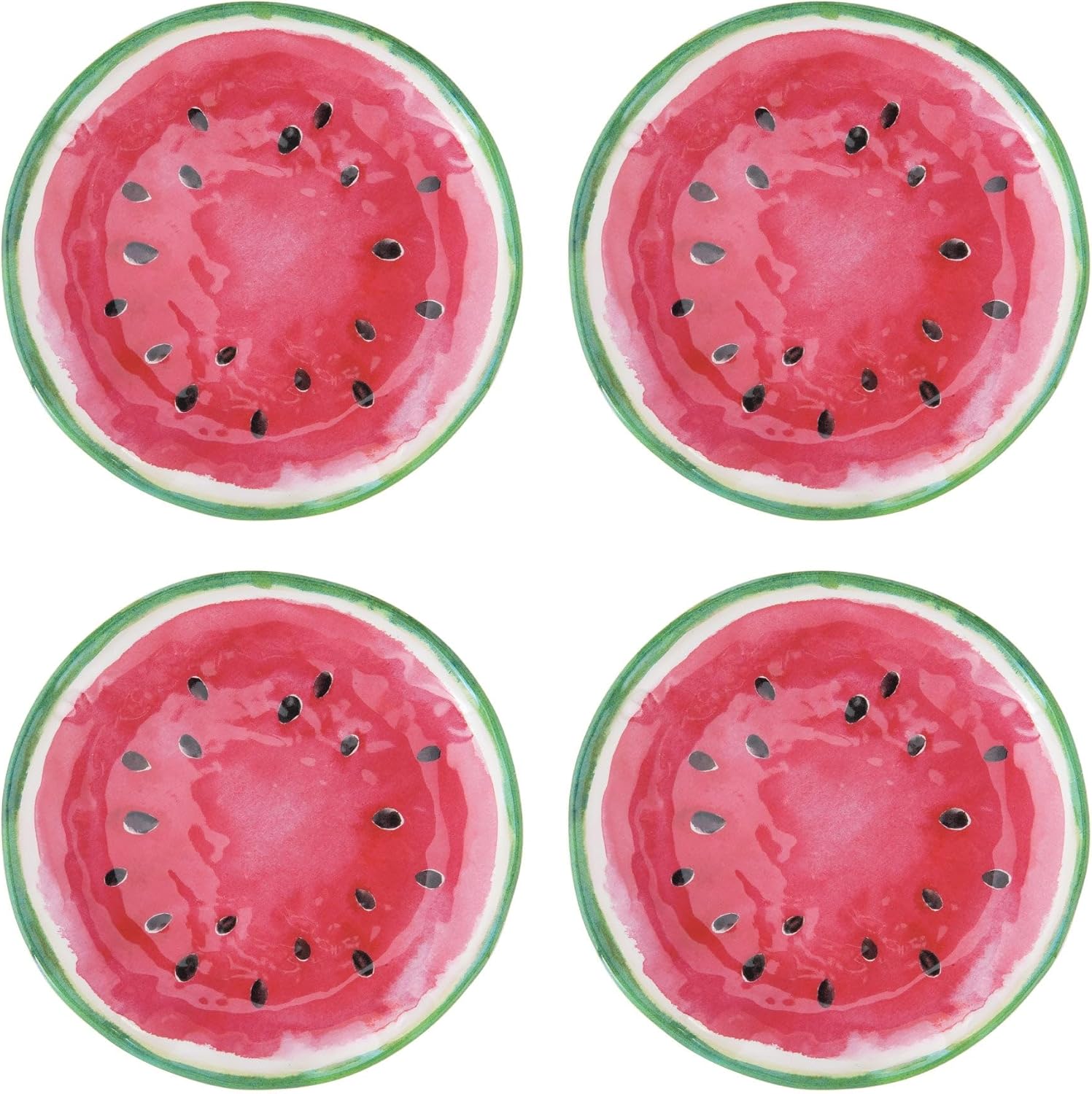Amazon.com | UPware Watermelon Melamine Round Dessert Plates, Small ...