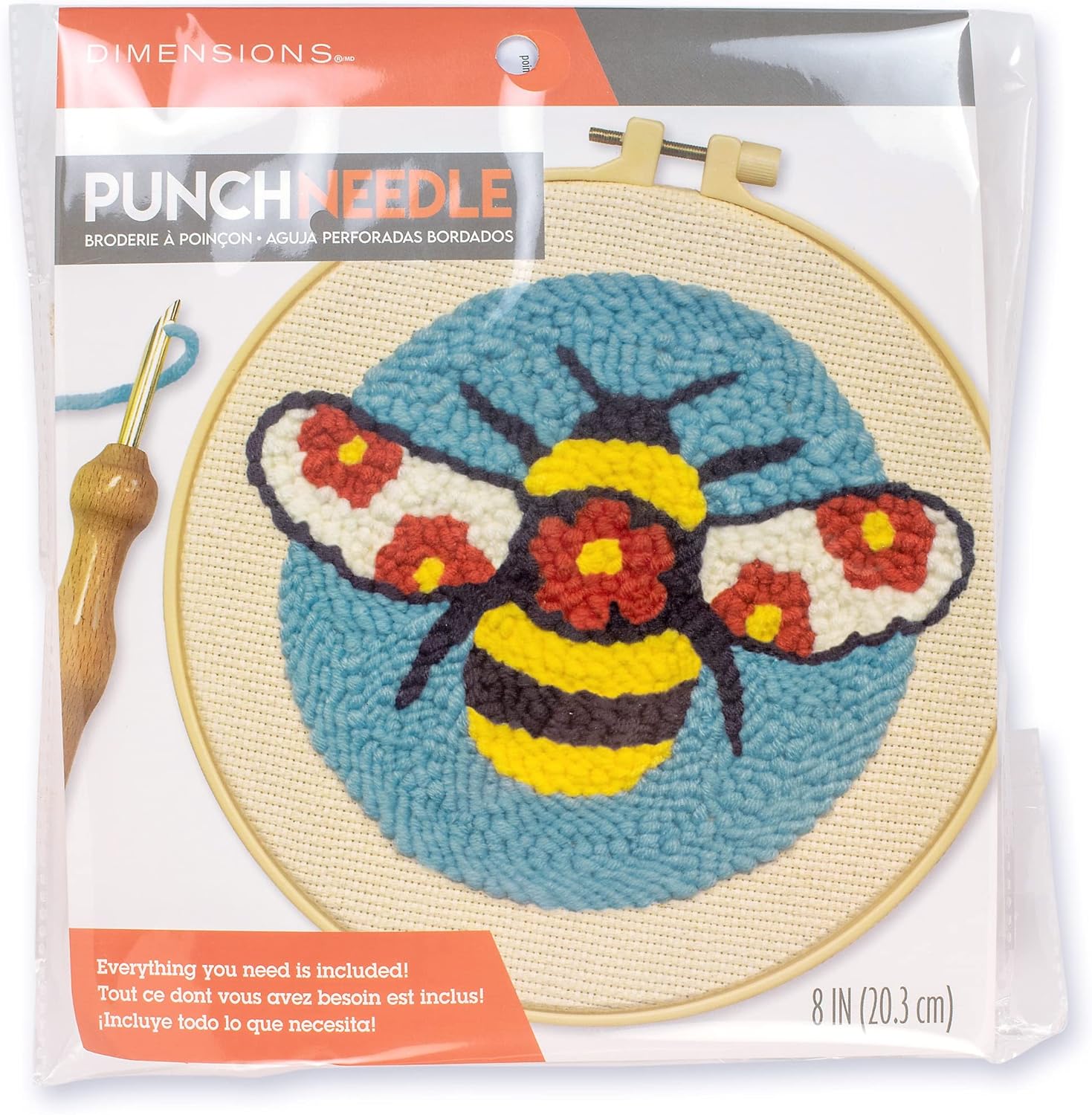 Amazon.com: Dimensions Floral Bee Punch Needle Set for Beginners, 8 ...