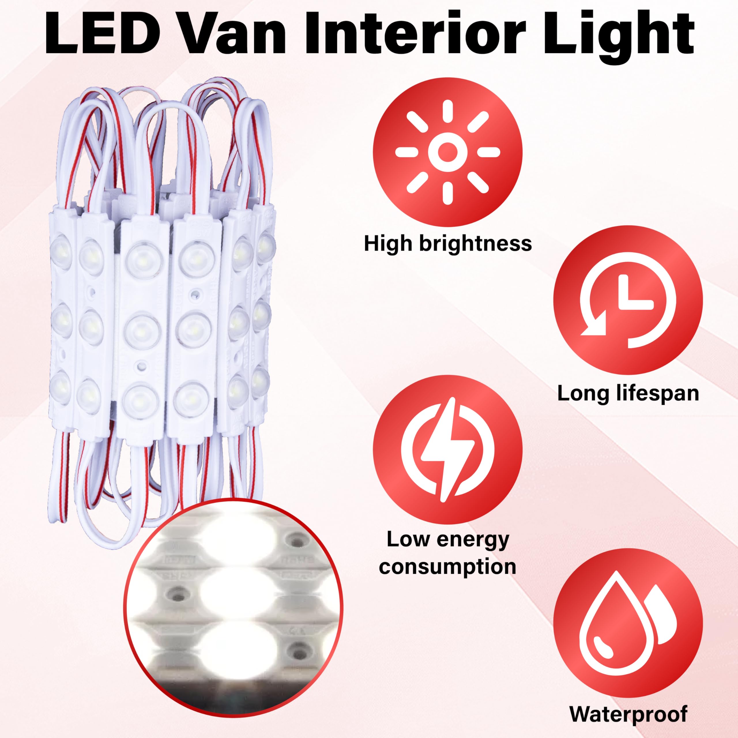 Snapklik.com : 120 Led Van Interior Light Kits, 12V Led Light Strip ...