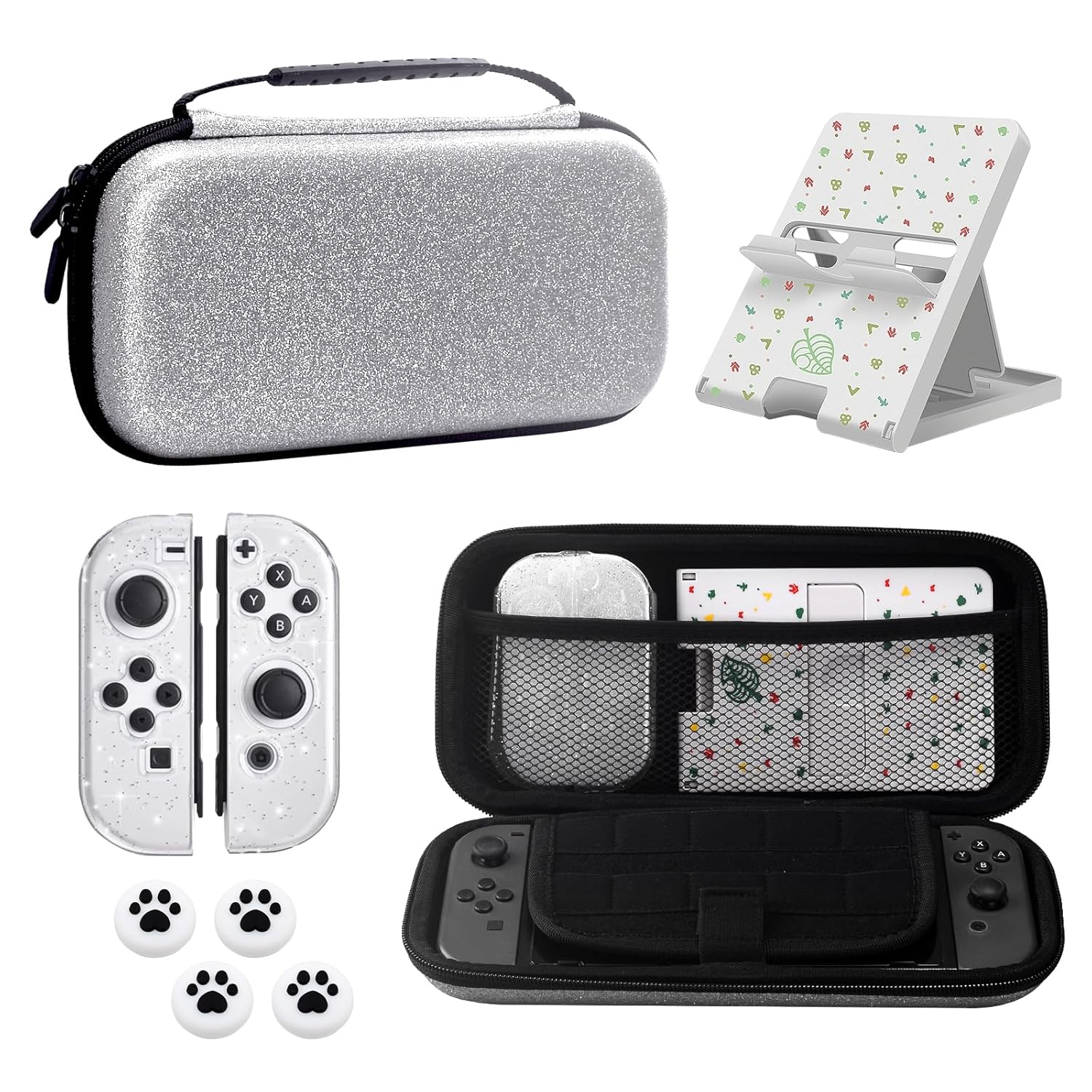 Amazon.com: VGBUS Glitter Switch Case Compatible with Nintendo Switch and Switch OLED Console,8 ...