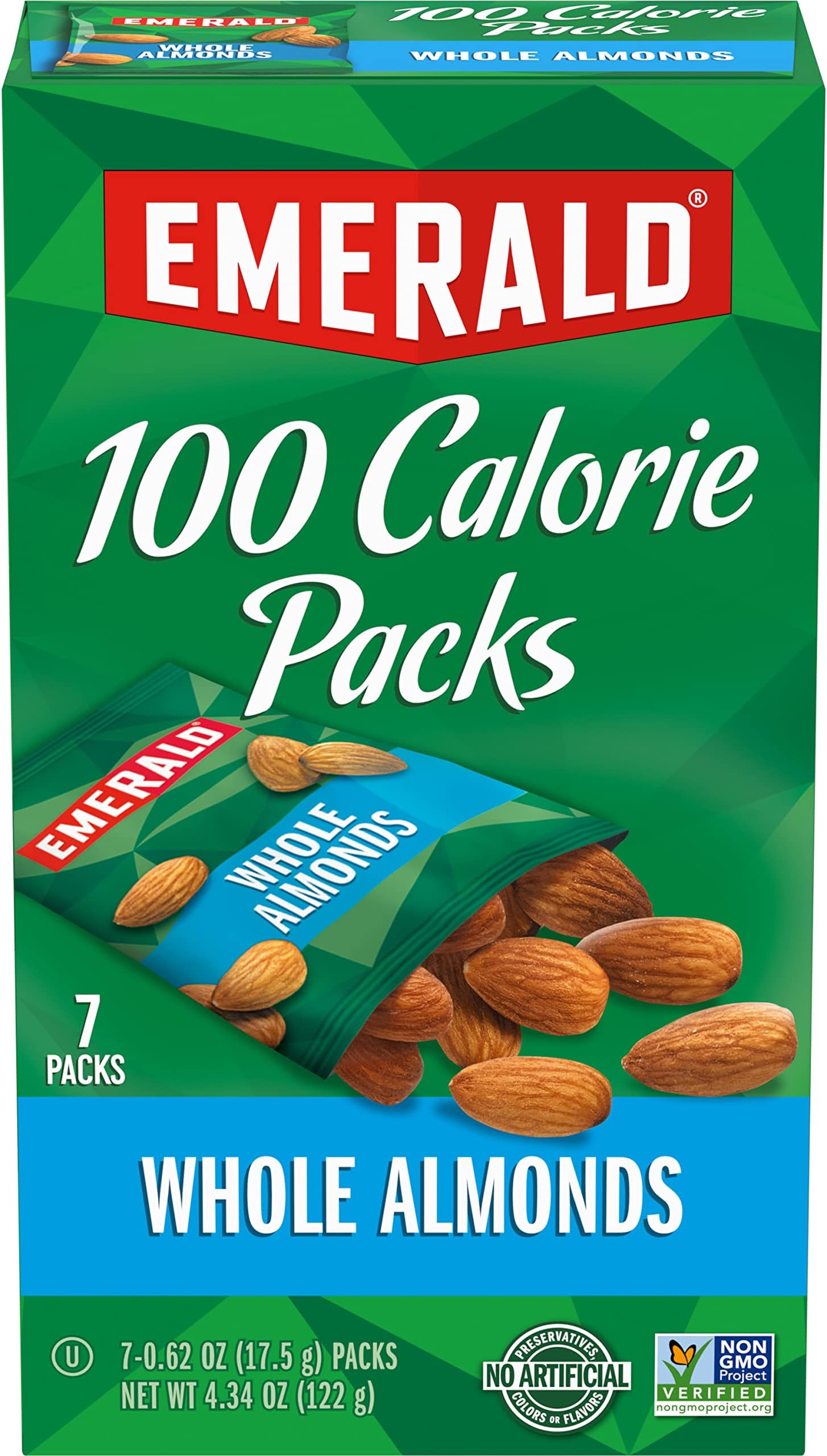 Amazon.com: Emerald Nuts, Natural Almonds, 100 Calorie Packs, 7 Ct, 4. ...