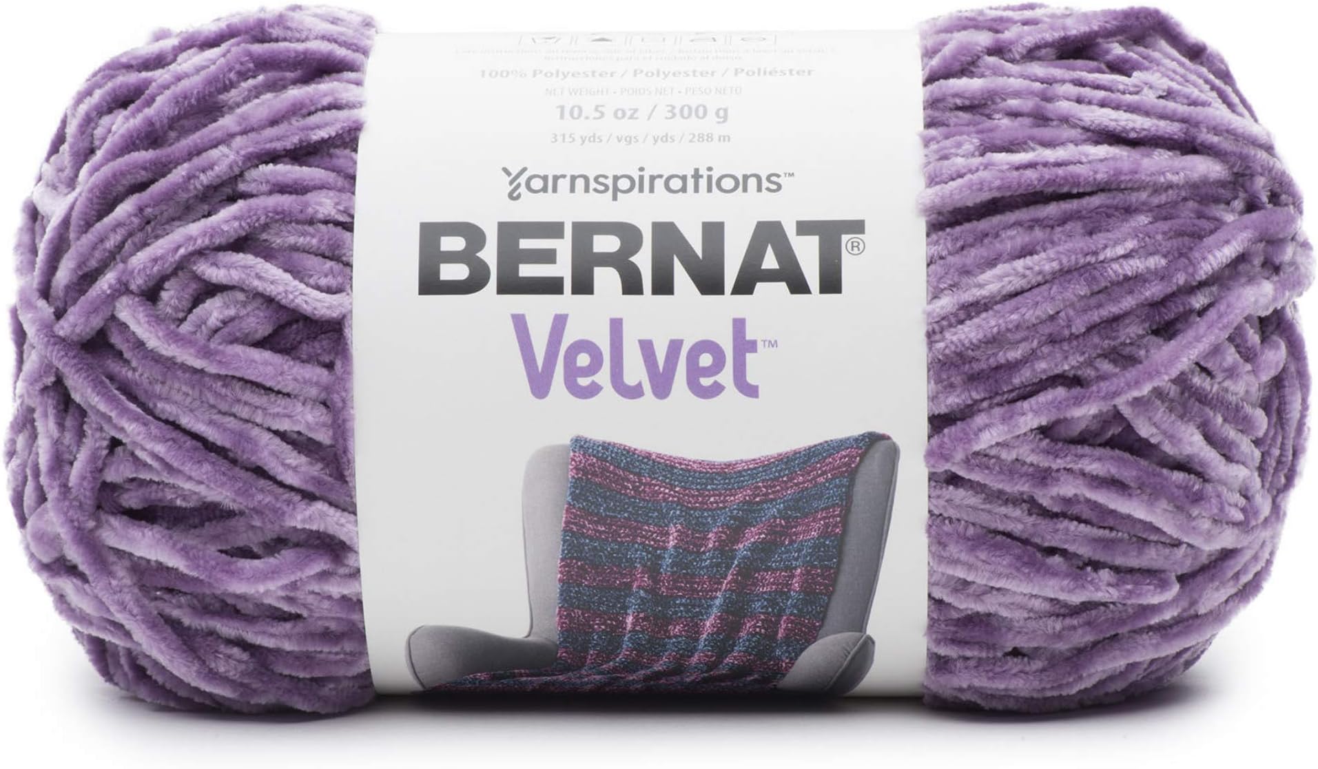 Amazon.com: Craft County 315 Yards of Medium Velvet Yarn – 100% Machine ...