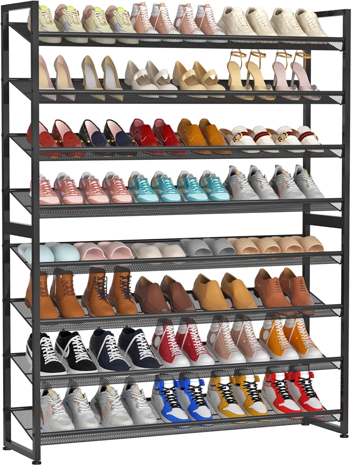 Amazon.com: NEYCIL Large Shoe Rack 8 Tier Shoe Organizer, Heavy Duty ...