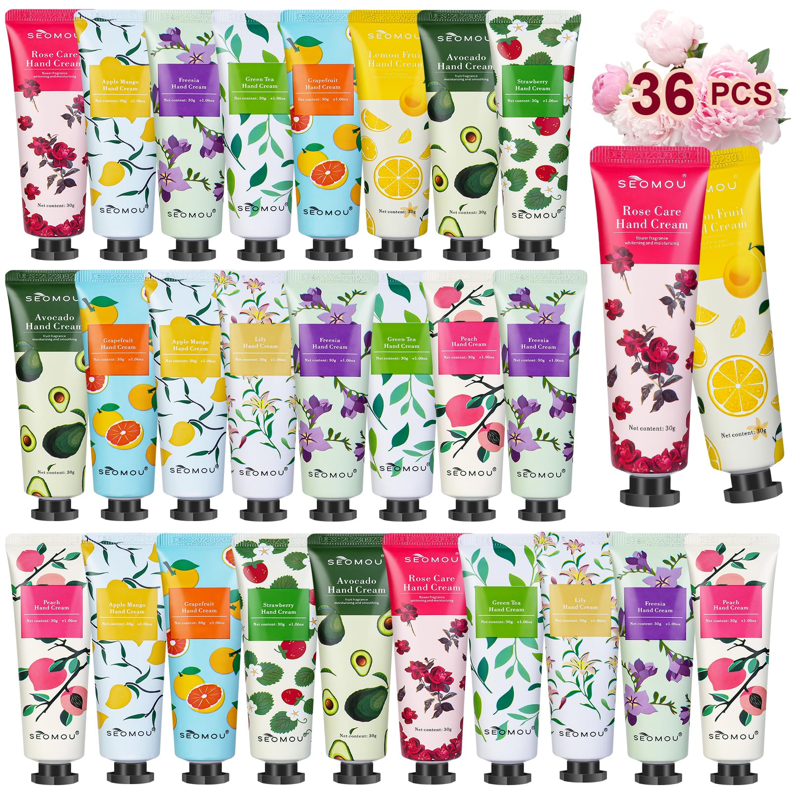 Amazon.com : 36 Pack Hand Cream Gift Set, Hand Lotion Travel Size ...