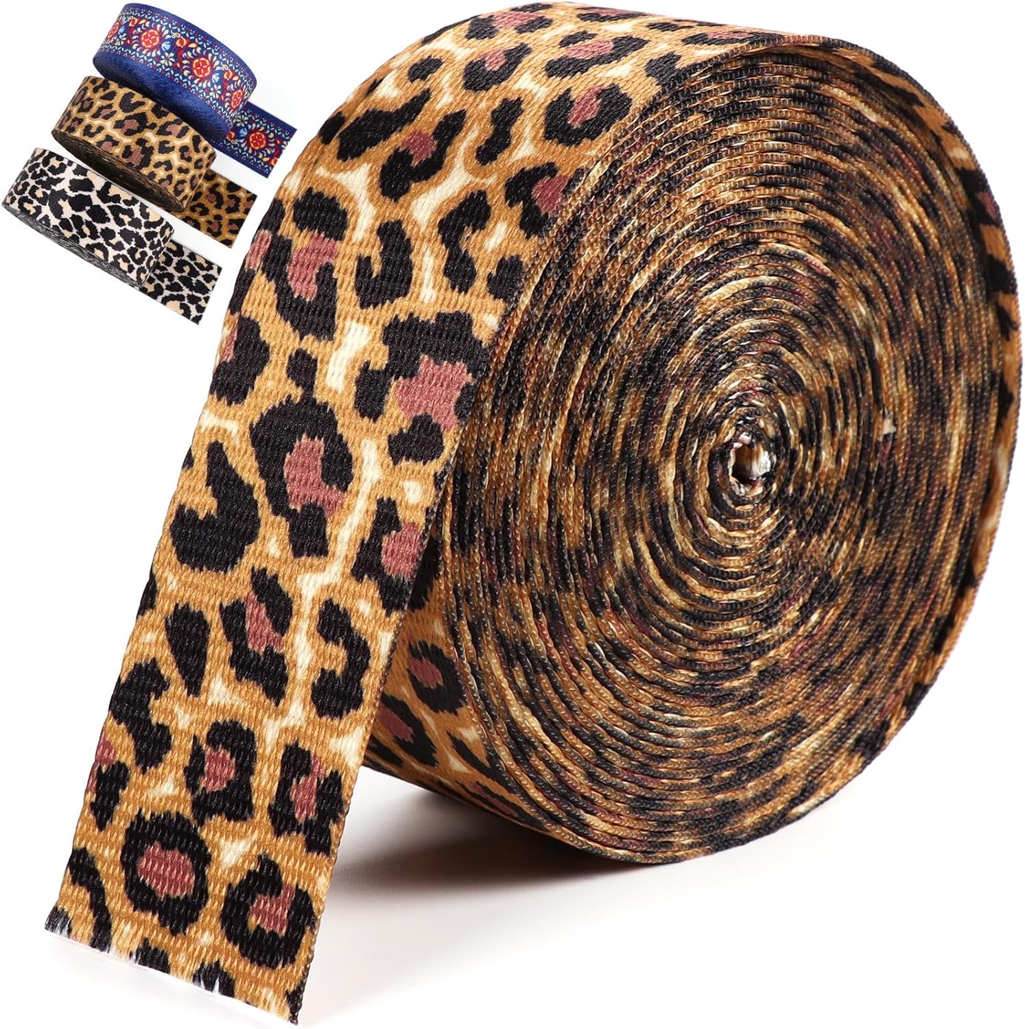 Amazon.com: PECMER Leopard Print Webbing Straps - 1.5 Inch, 6 Yards ...