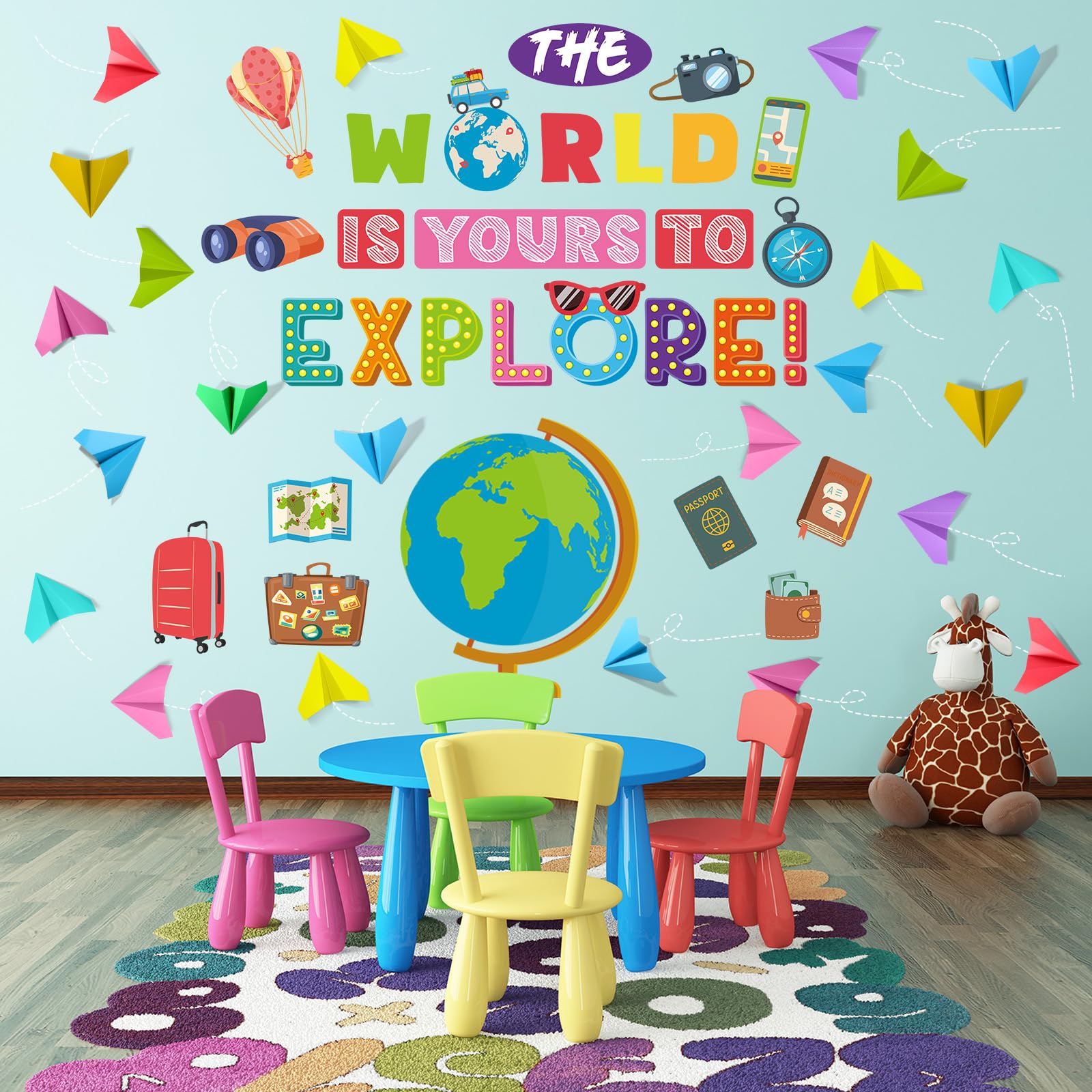 Snapklik.com : Pasimy 47 Pcs Explore Travel Bulletin Board Decorations ...