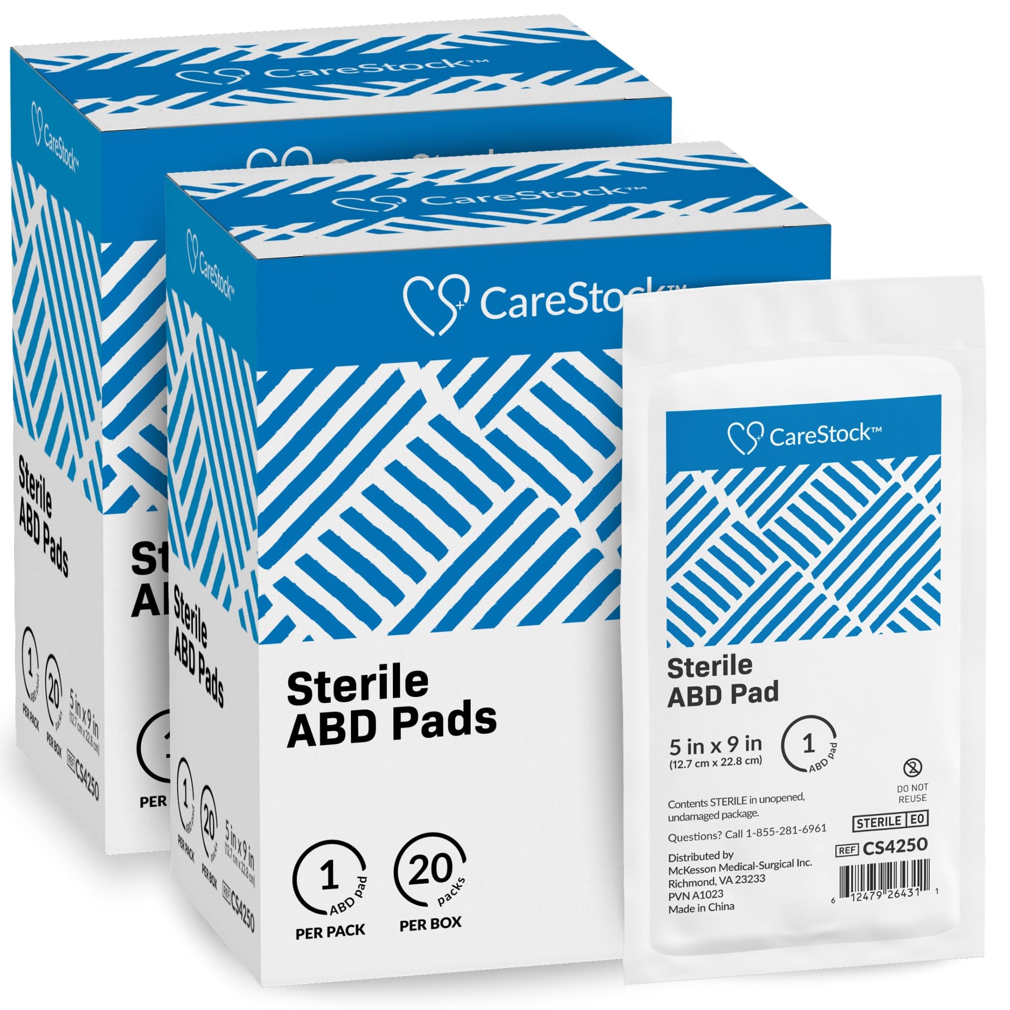 Amazon.com: CareStock Abdominal Pads 5x9 in [40-Pack] Sterile ABD Pads ...