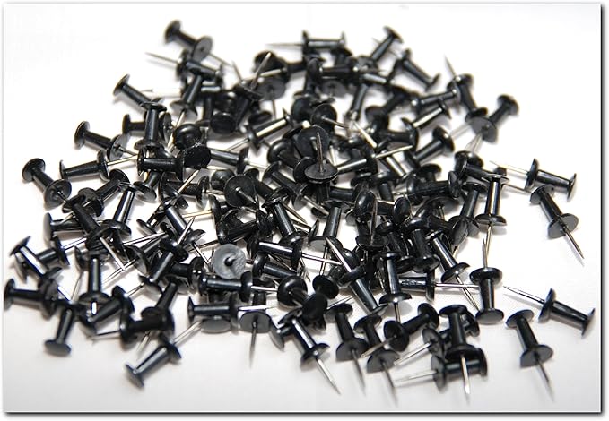 Black Push Pins Pack of 200 : Amazon.co.uk: Stationery & Office Supplies