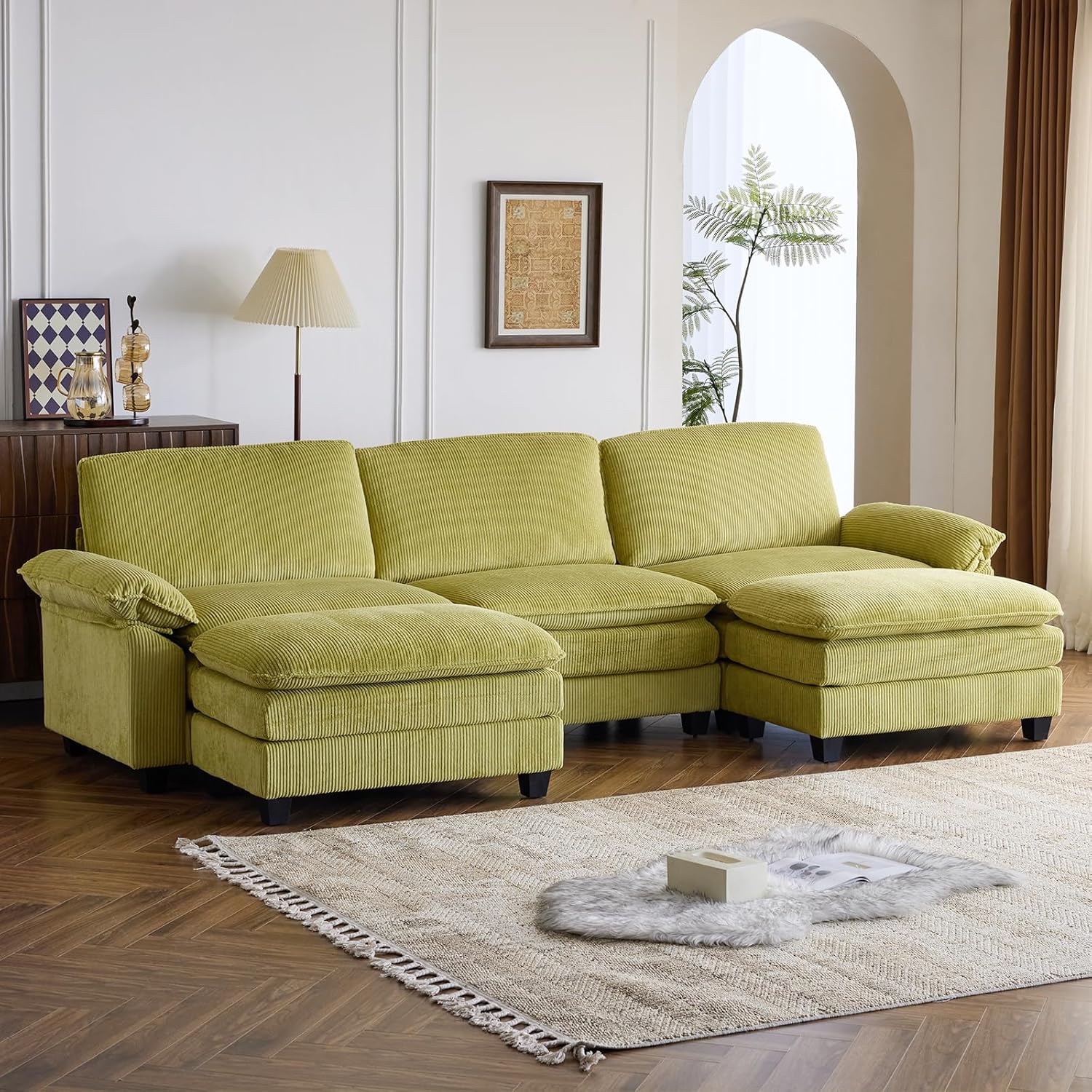 Amazon.com: Karl home Sectional Sofa Modular Deep Seat Sofa Couch with ...