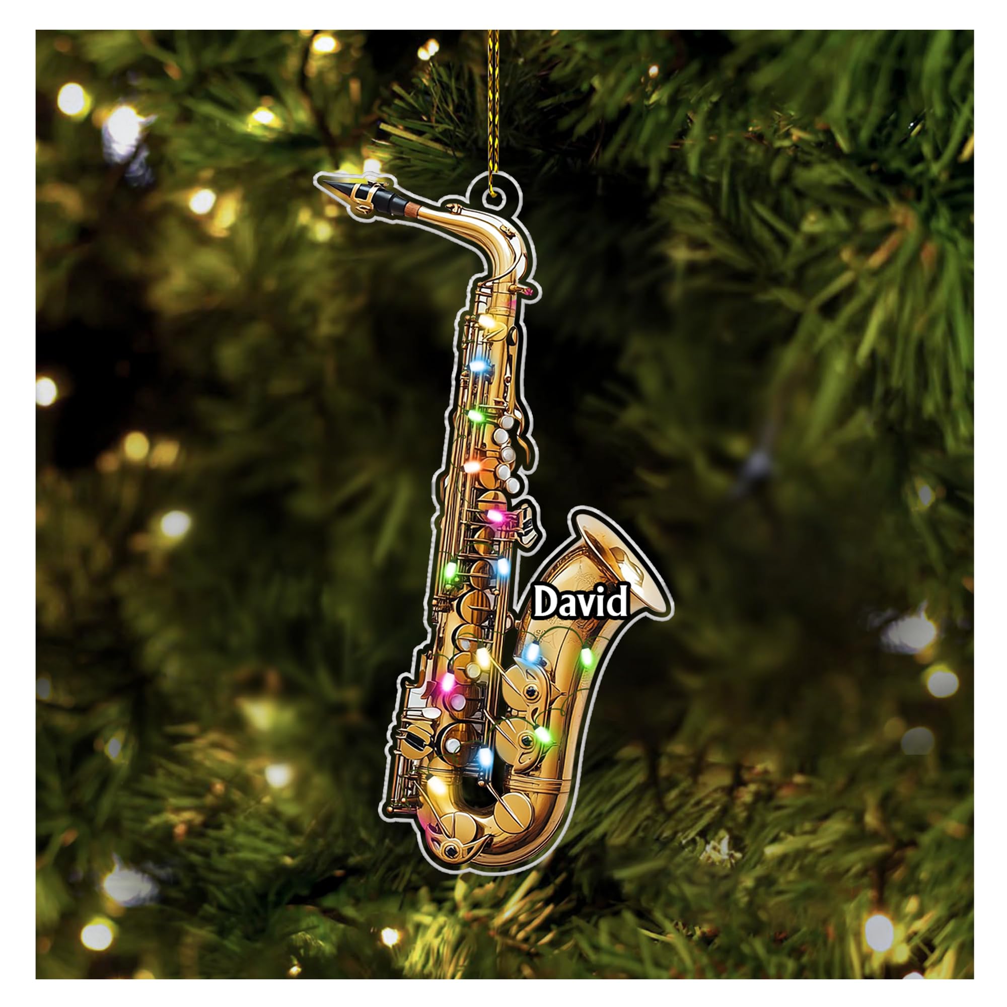 Amazon.com: Hyturtle Personalized Saxophone 2D Flat Ornament ...