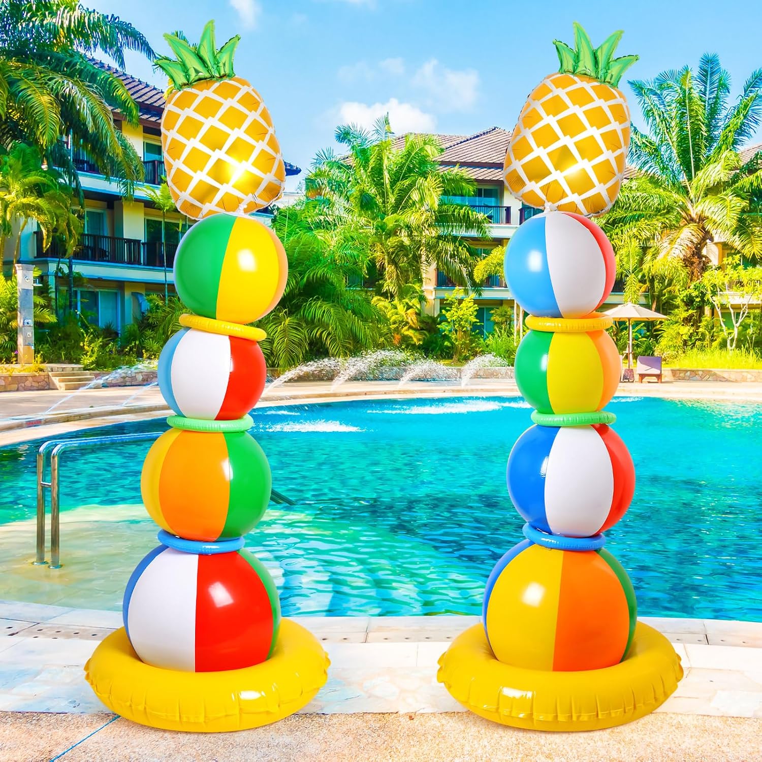 Amazon.com: Sonwyoung 18 Pcs Summer Pool Beach Party Decorations Kit ...