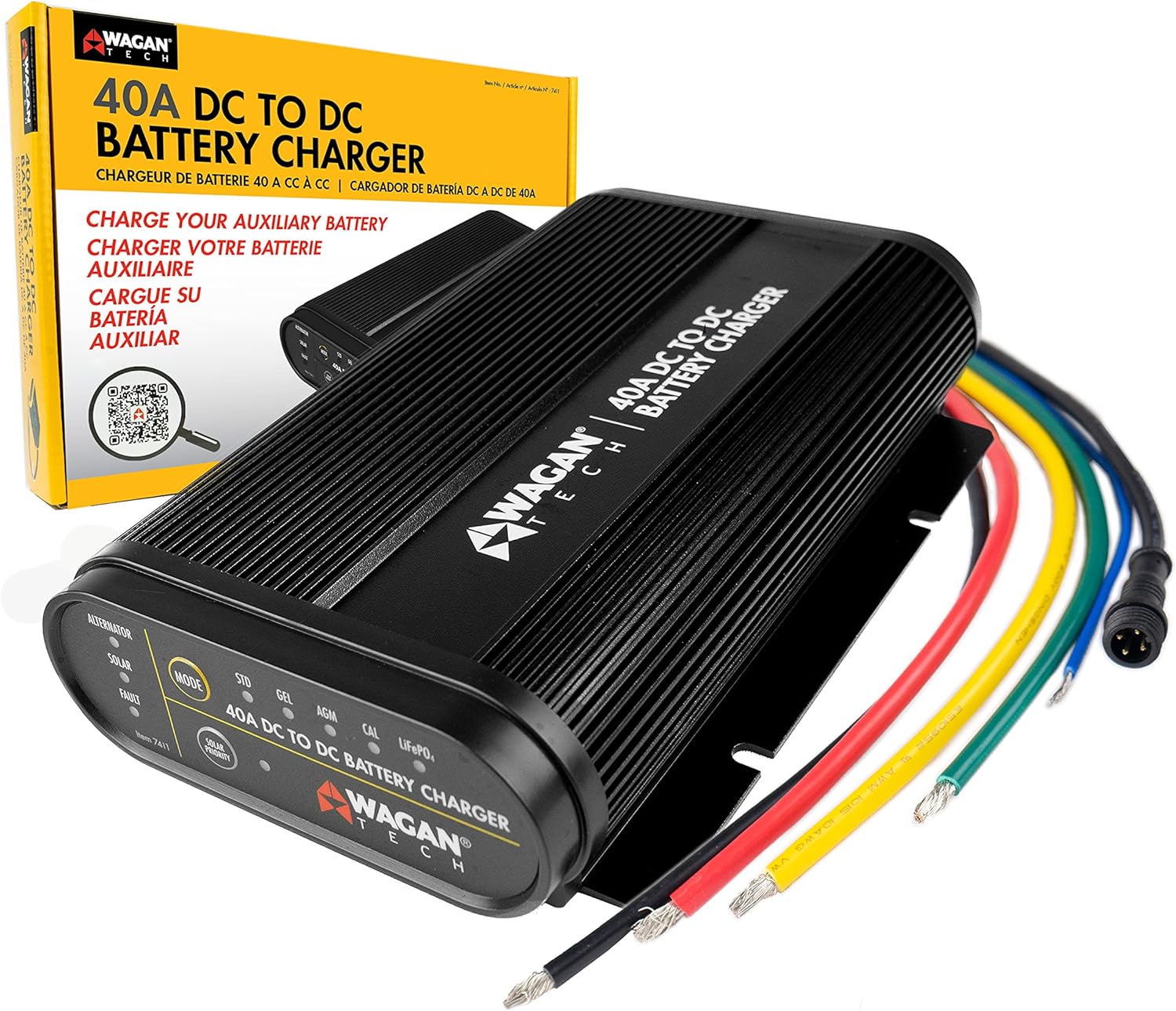 Amazon.com: Wagan EL7411 12V 40A DC to DC Battery Charger with Solar ...