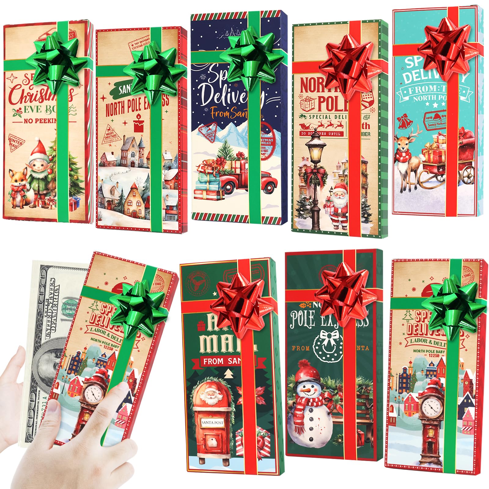 Amazon.com: WorldBazaar Christmas Gift Card Holder Boxes 24 pack ...