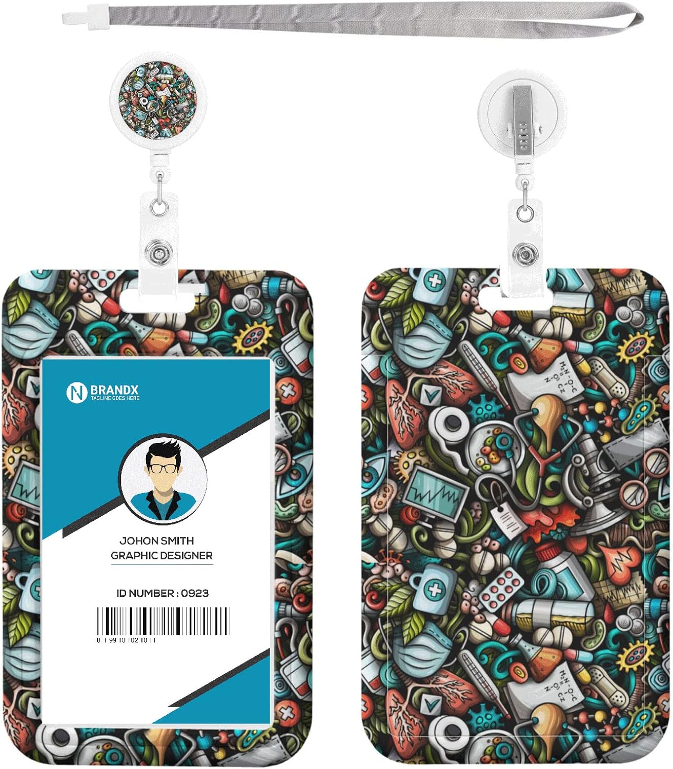 Amazon.com : Medicine Badge Holder with Lanyard and Retractable Reel ...