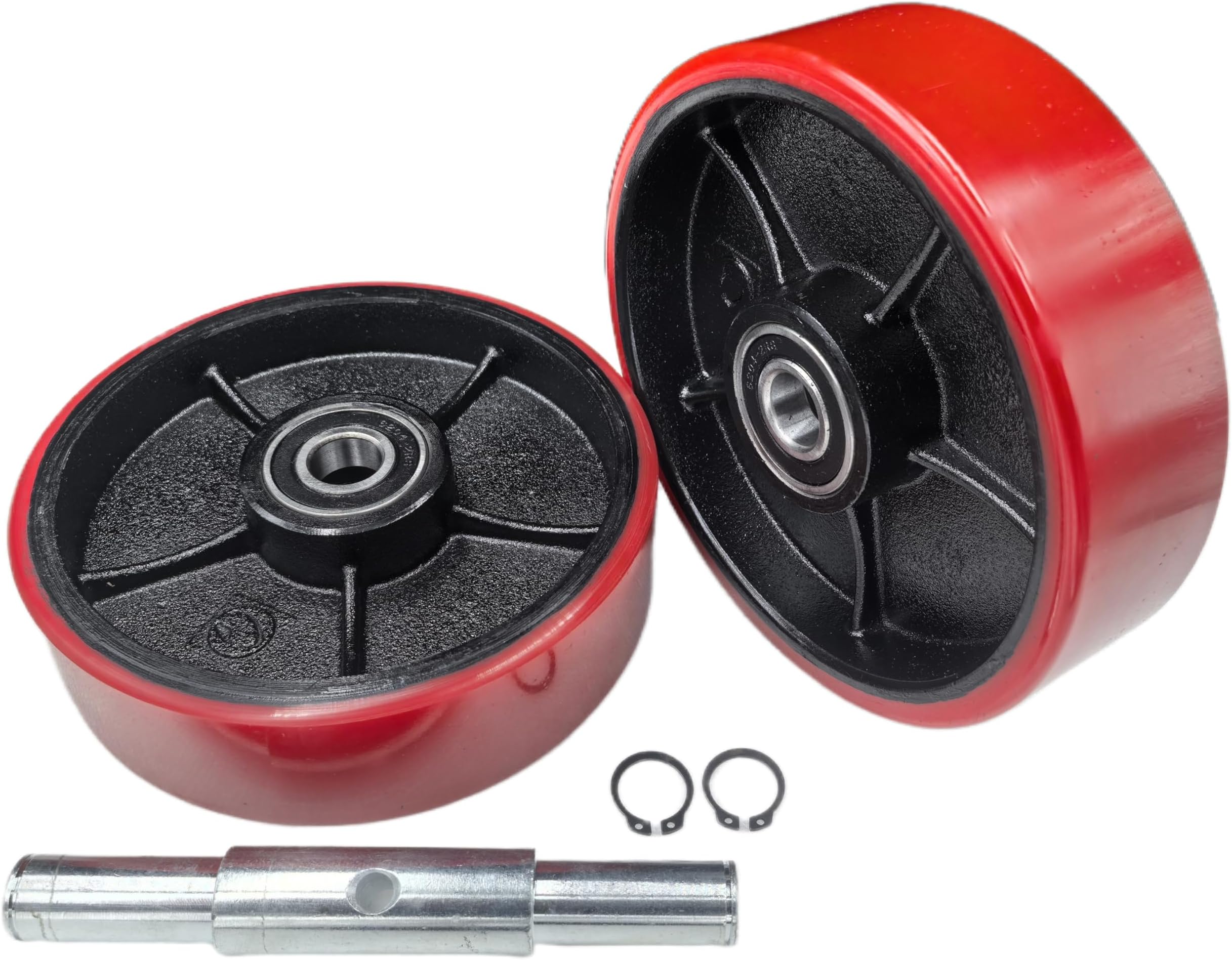 Amazon.com: Pallet Jack/Truck Steering Wheels Set with Axle, Fasteners ...
