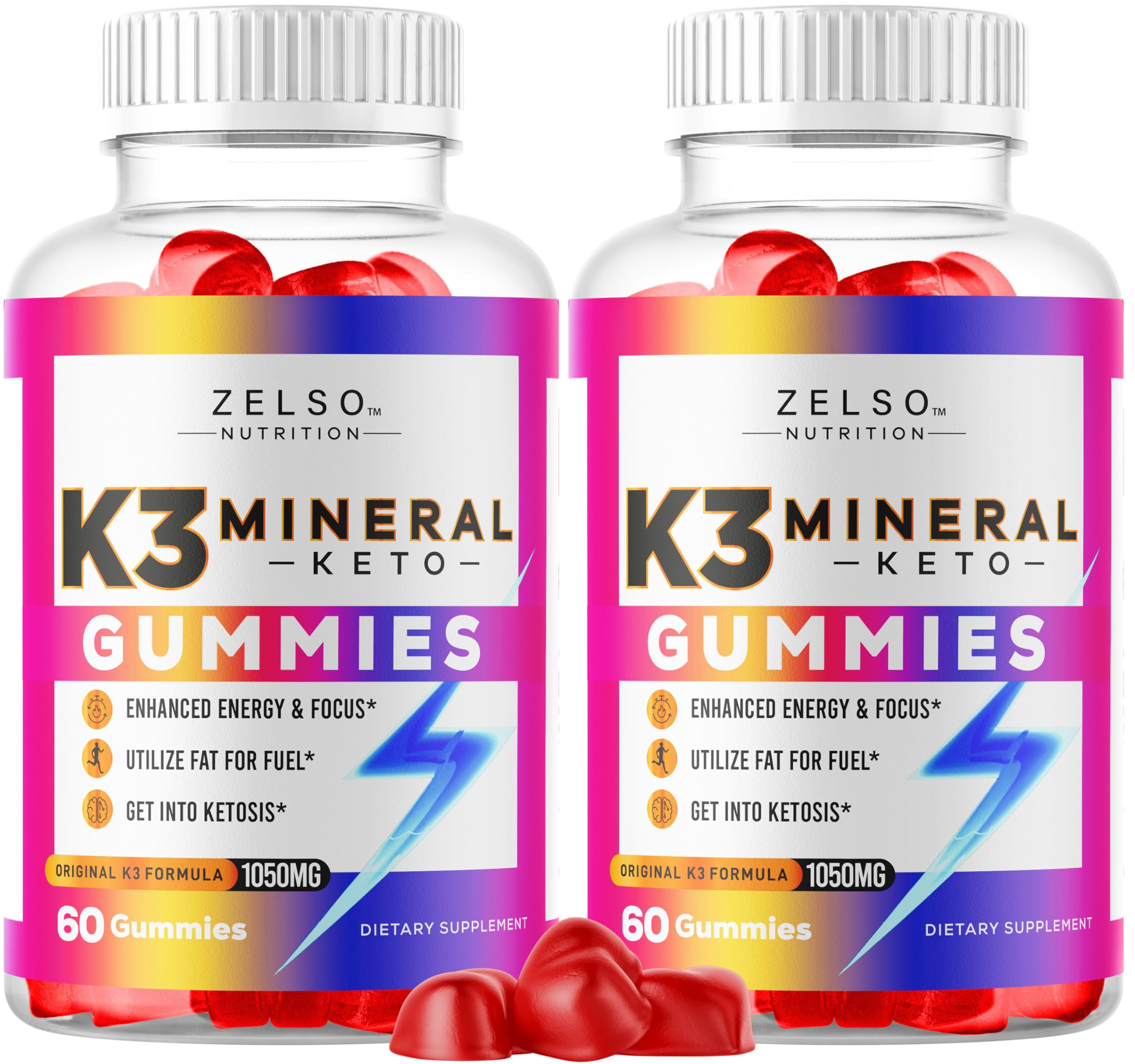 Amazon.com: (2 Pack) K3 Mineral Keto Gummies - Keto K3 Mineral Weight ...