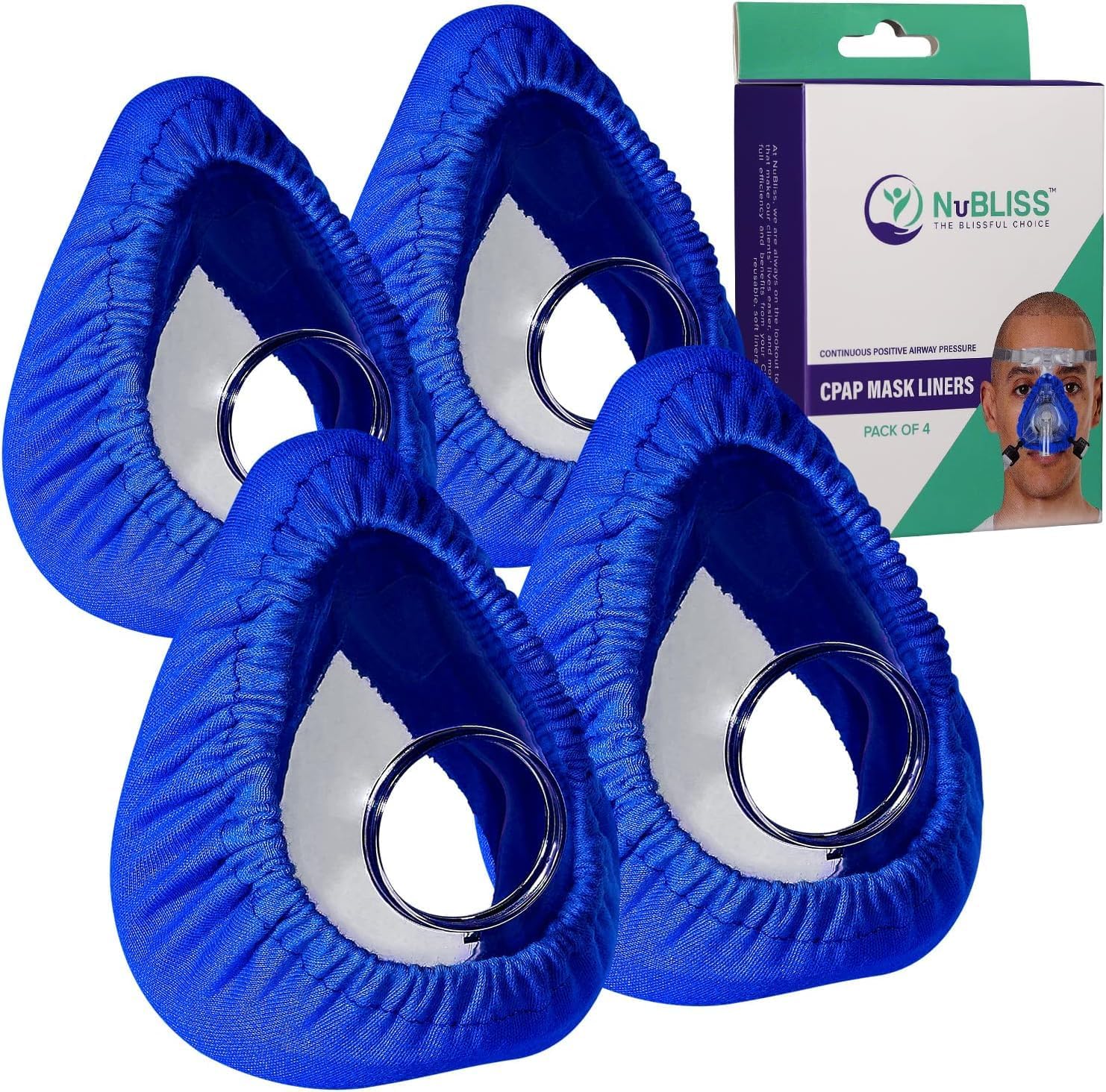 Amazon.com: NuBliss CPAP Mask Liners – 4-Pack Reusable Cushion Covers ...