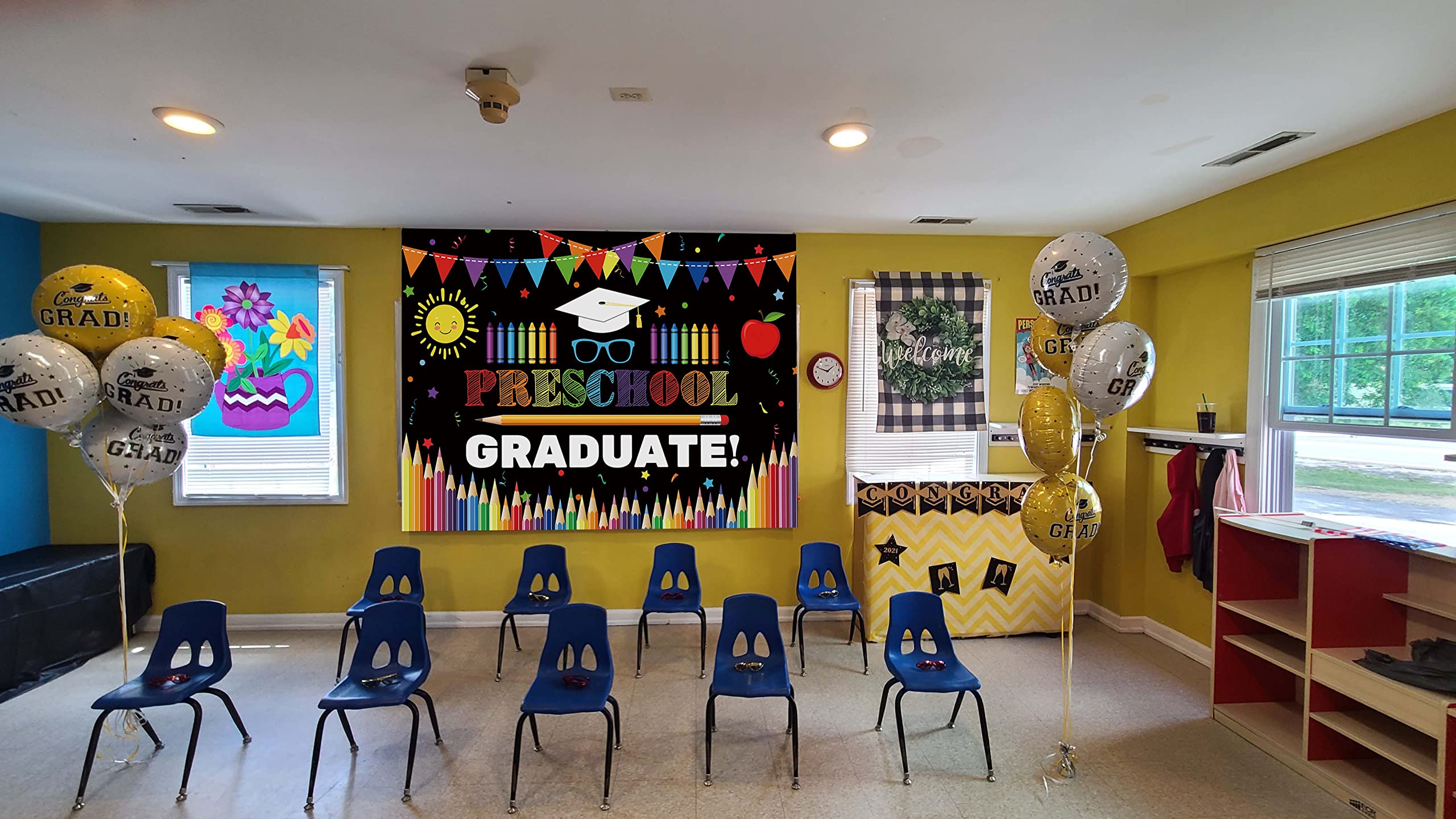 Preschool Graduation Backdrop,pre-k Graduation Backdrop
