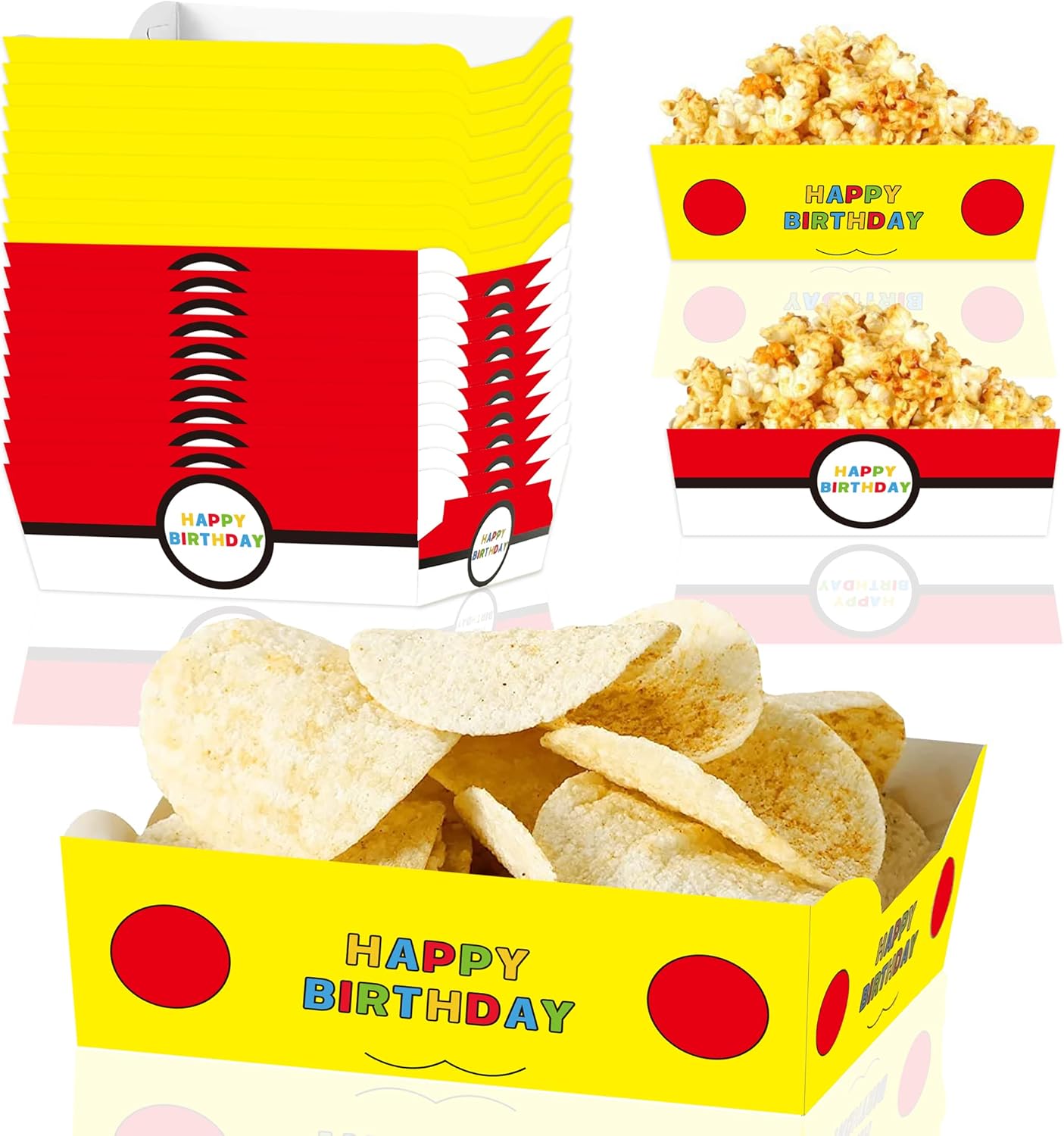 Amazon.com: Cartoon Theme Paper Food Trays 24pcs Pocket Monster ...