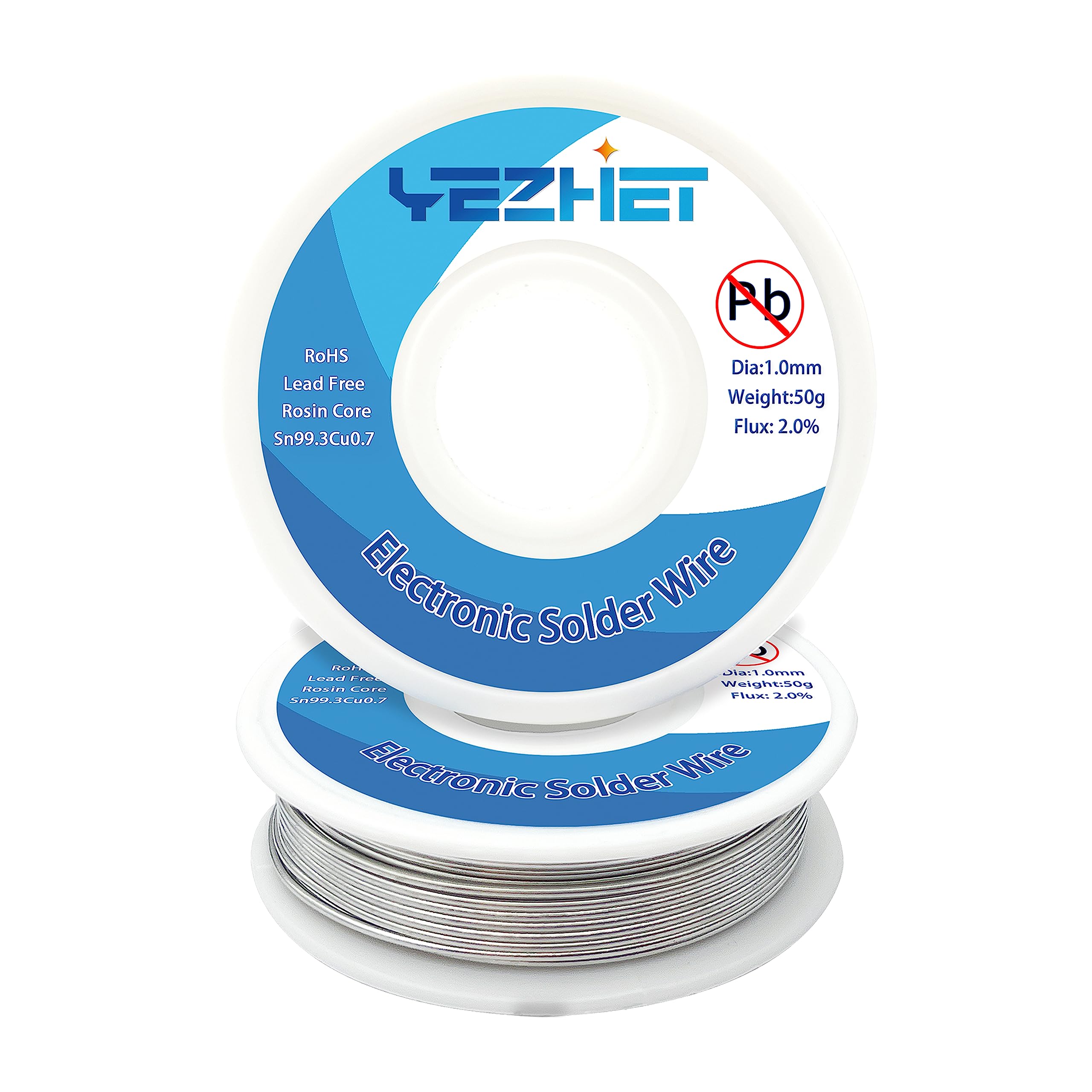 YEZHET Rosin Core Lead Free Solder Wire(Sn99.3Cu0.7) For Electronic ...