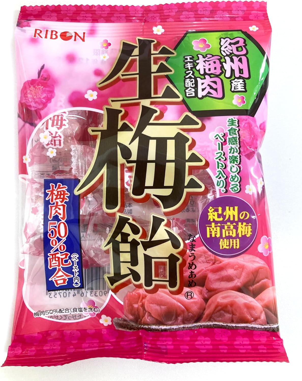 Amazon.co.jp: リボン 紀州梅肉生梅飴 54g×12袋 : 食品・飲料・お酒