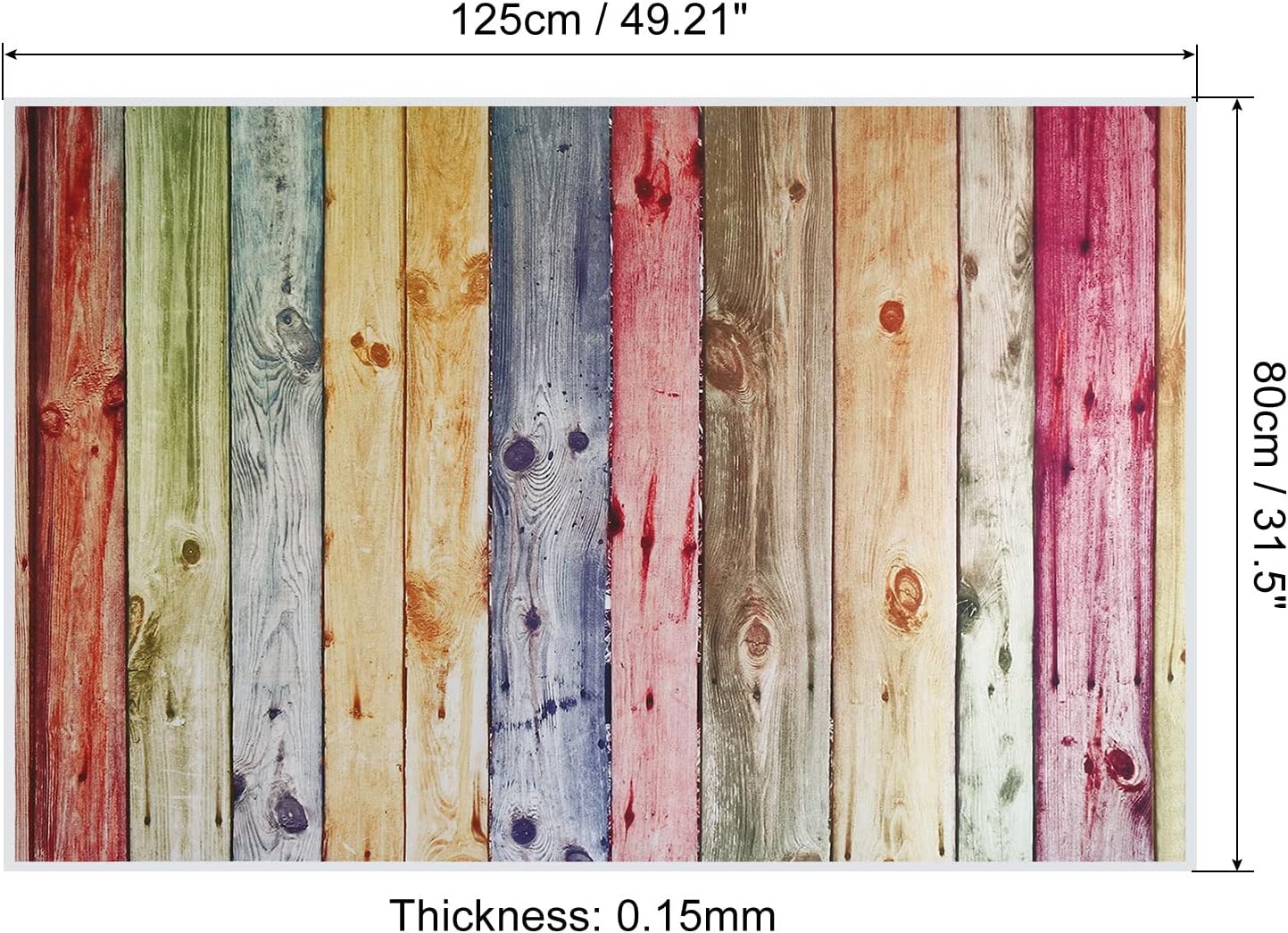 PATIKIL 49″x31″ PE Backdrop, Seamless Wood Texture Photo Background for ...