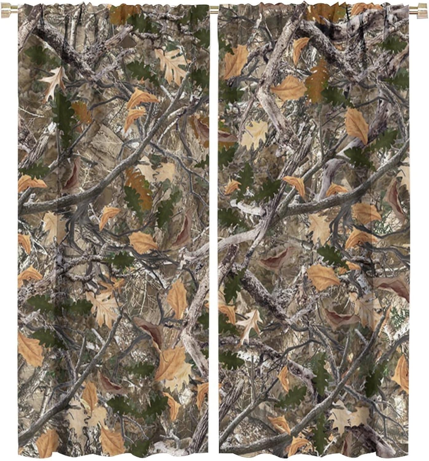 Amazon.com: SHElifestyle Forest Camo Window Curtains, Camouflage Oak ...