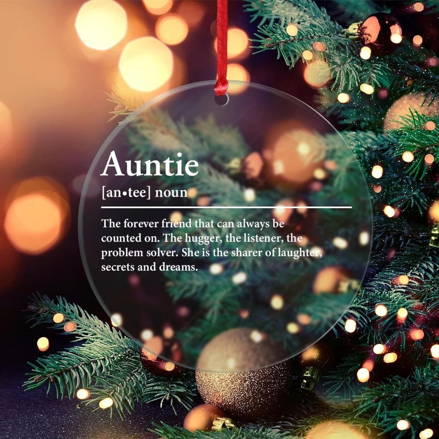 Amazon.com: Acrylic Christmas Ornaments Definition Noun Gift Ideas Xmas ...