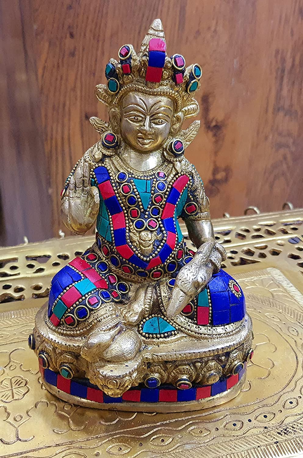 Buy ARTSIKIA Explore India Brass Kuber Statue | Dhan Kuber Symbol of ...