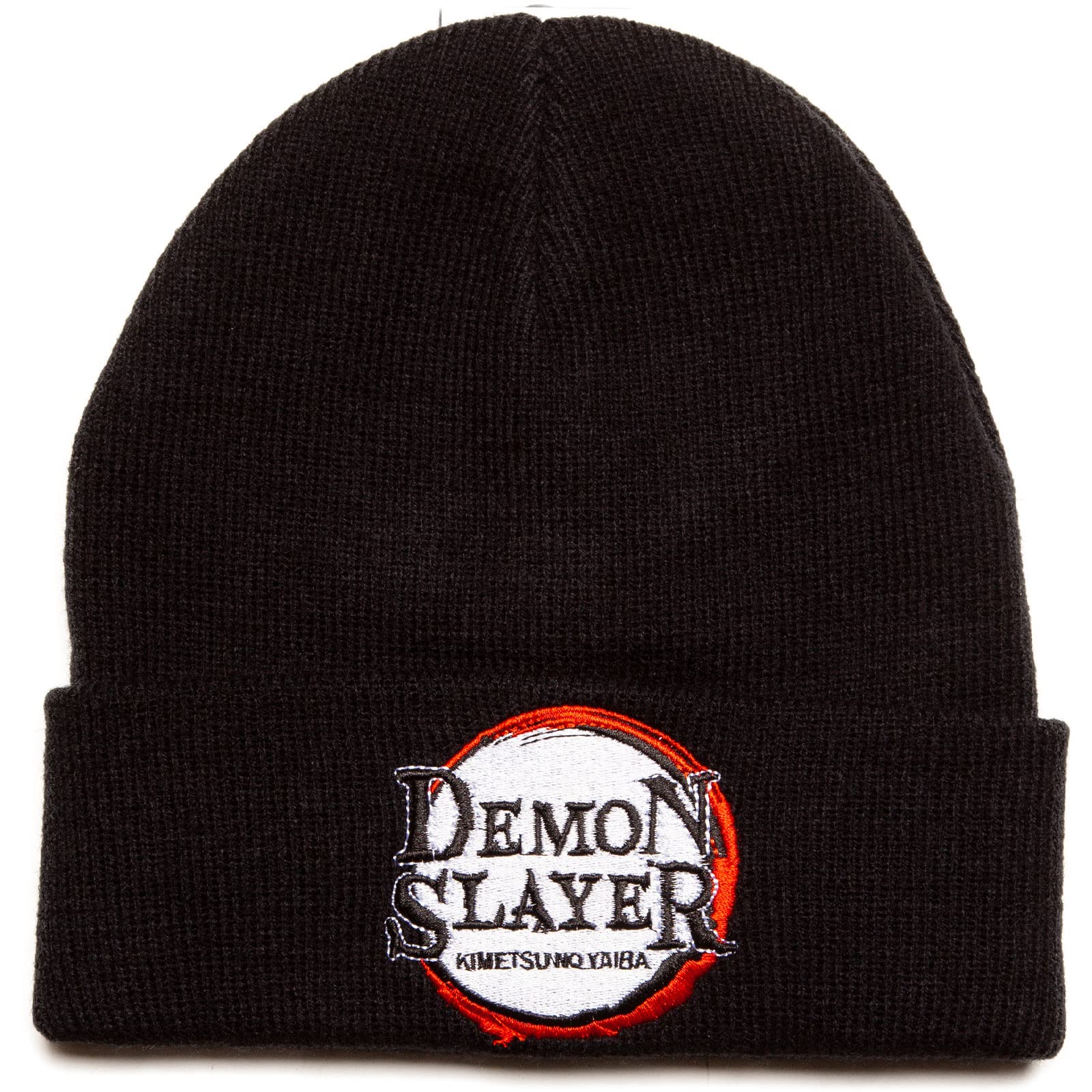 Amazon.com: Demon Slayer Logo Black Acrylic Unisex Beanie : Clothing ...