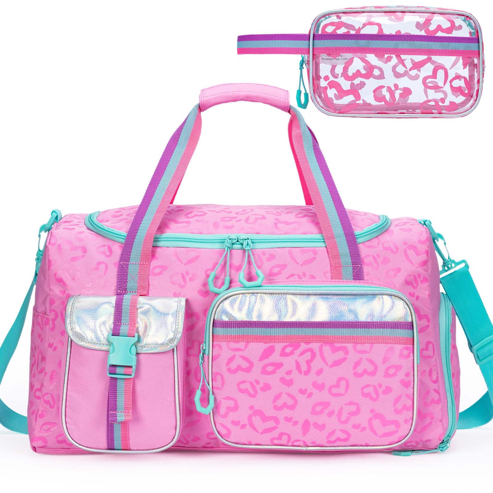 Amazon.com | Kids Travel Bags for Girls Duffle Bag Kids Weekender Bags ...