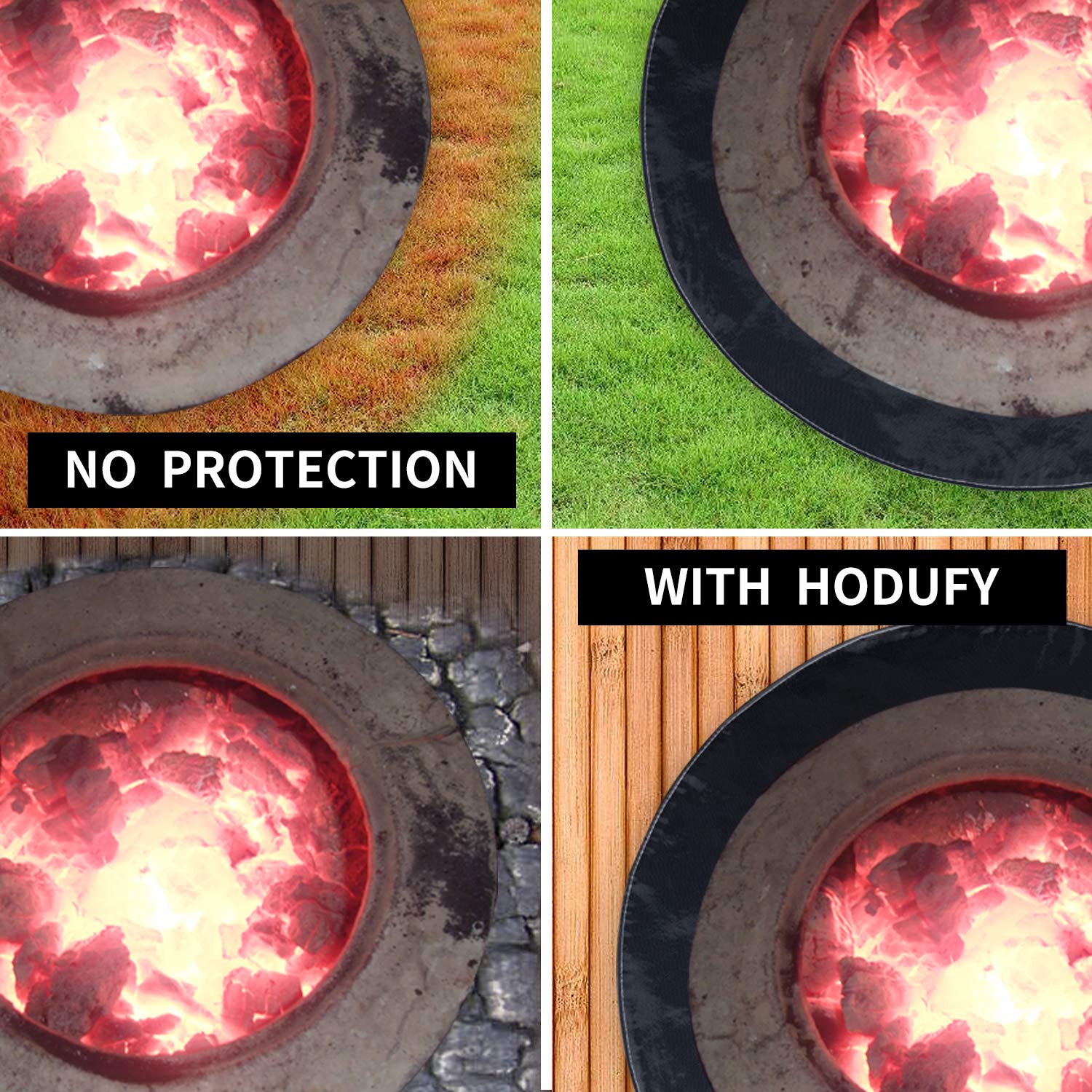 Snapklik.com : 4-Layer Deck Protector, Fire Pit Mat 36, Fire Pit Pad ...