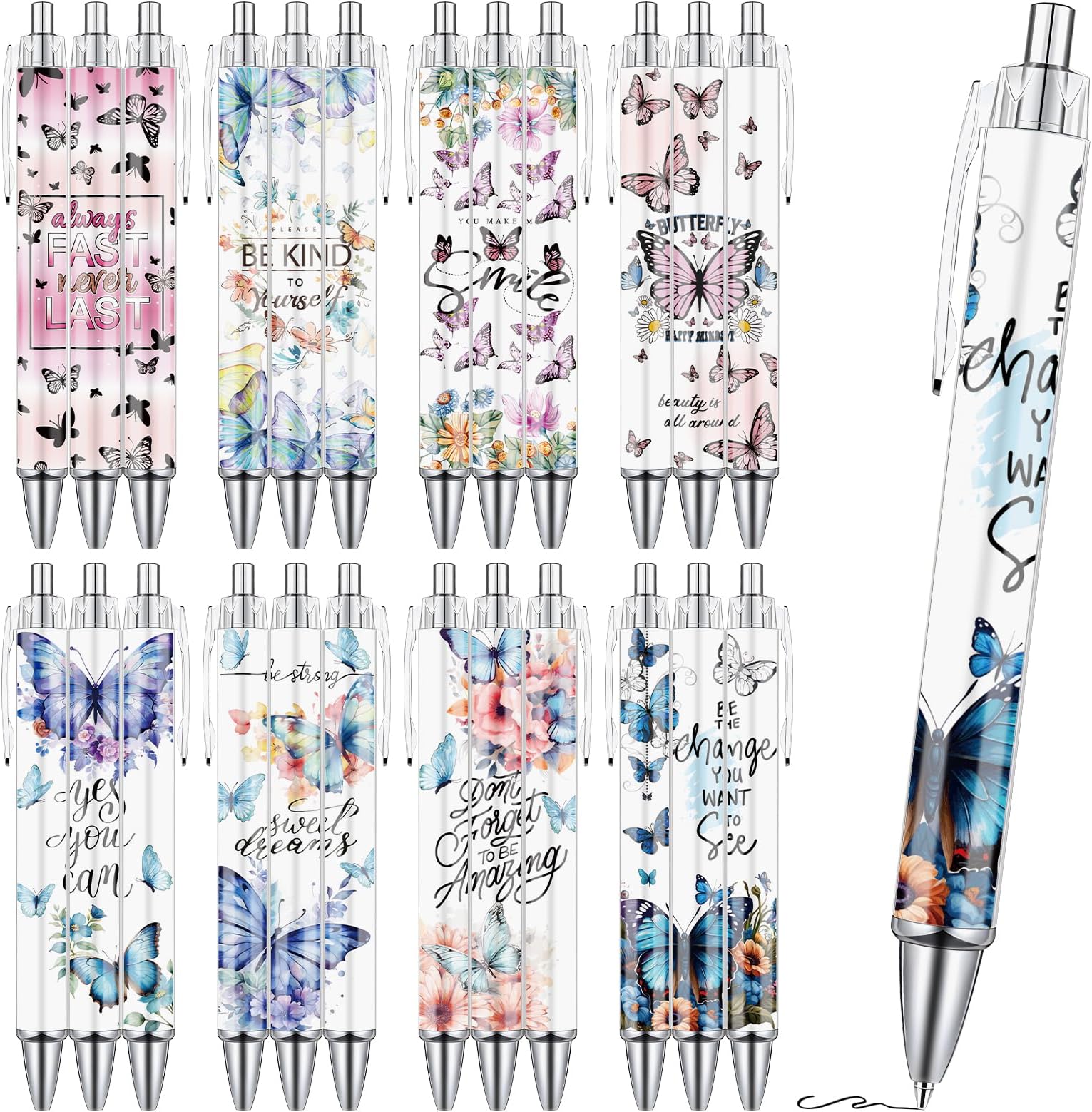 Amazon.com : InnoBeta Butterfly Gifts for Butterfly Lovers for Women & Girls, Ballpoint Pen Set ...