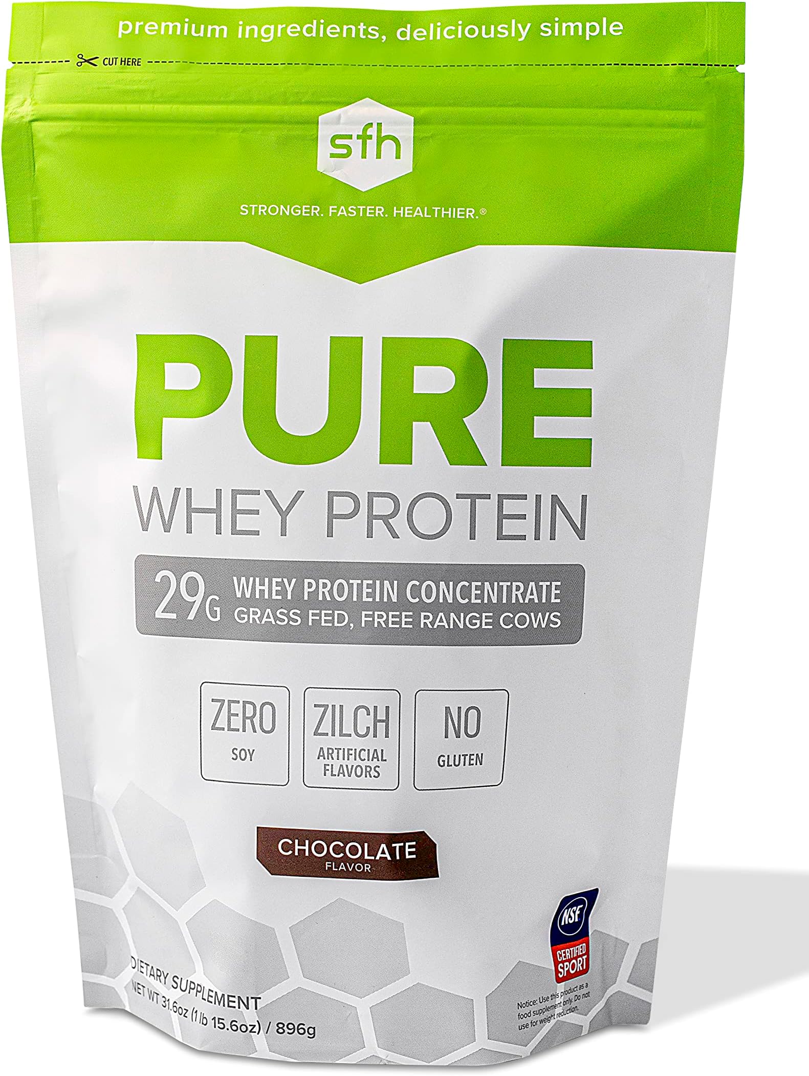 Amazon.com: SFH Pure Whey Protein Powder (Chocolate) Best Tasting Grass ...