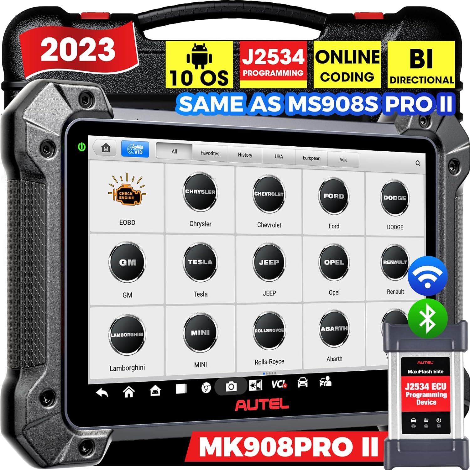Autel Scanner Maxicom MK908 Pro II: 2023 Upgrade of MK908P/Maxisys ...